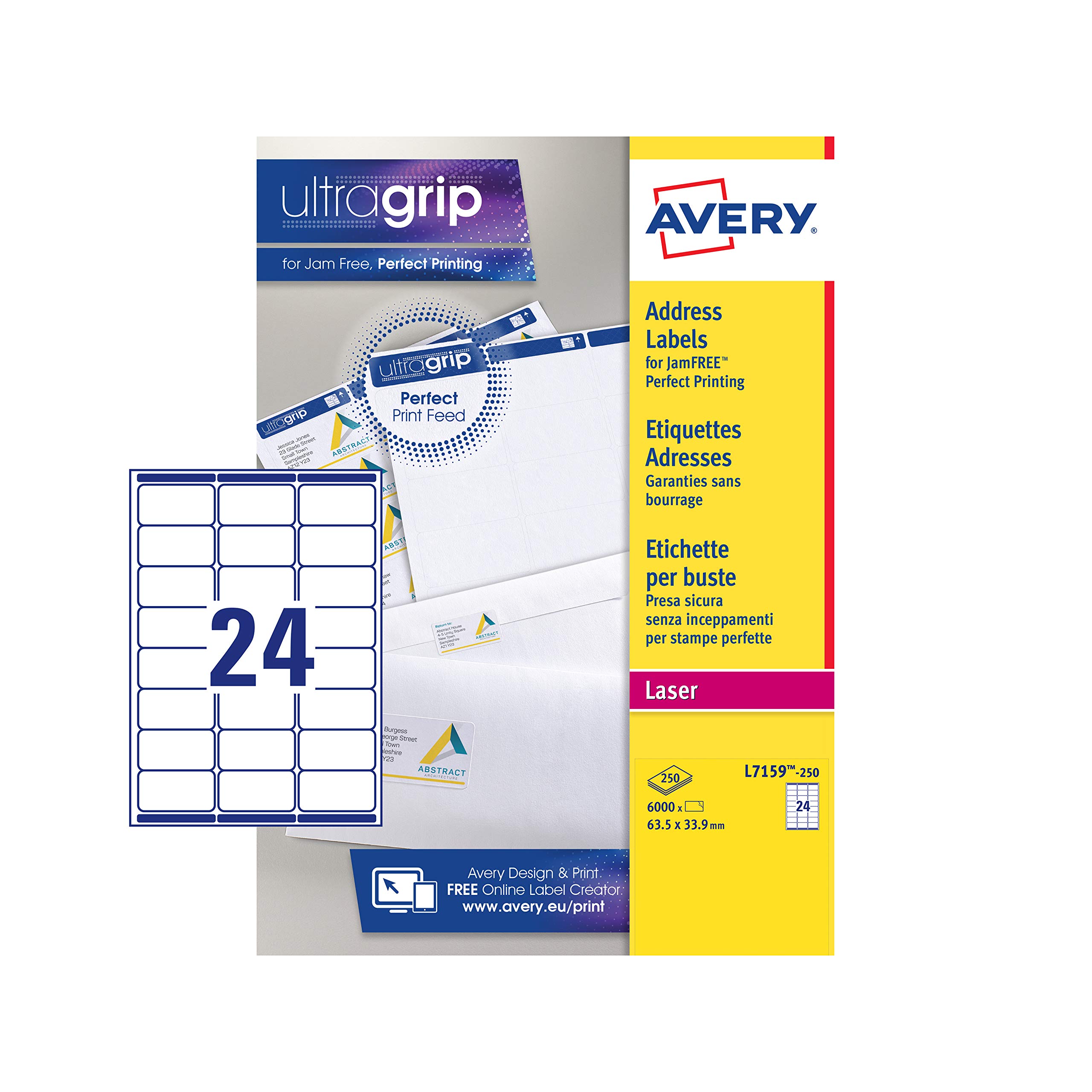 Avery Printer Labels, Suitable for Amazon, FBA, Barcode Labels, Laser ...