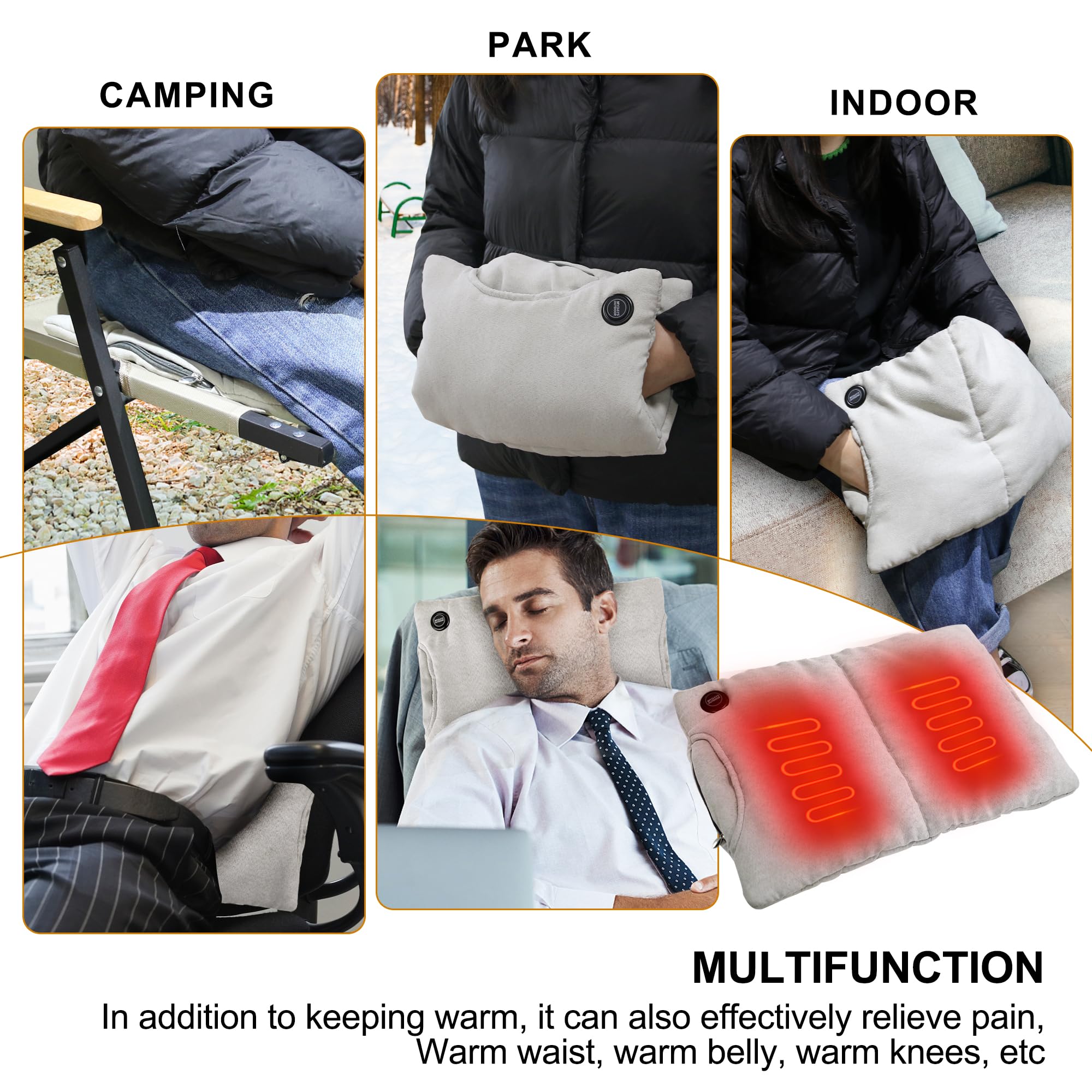 Heated Hand Warmer Pouch, Portable Hand Heating Pad, Heated Gloves ...