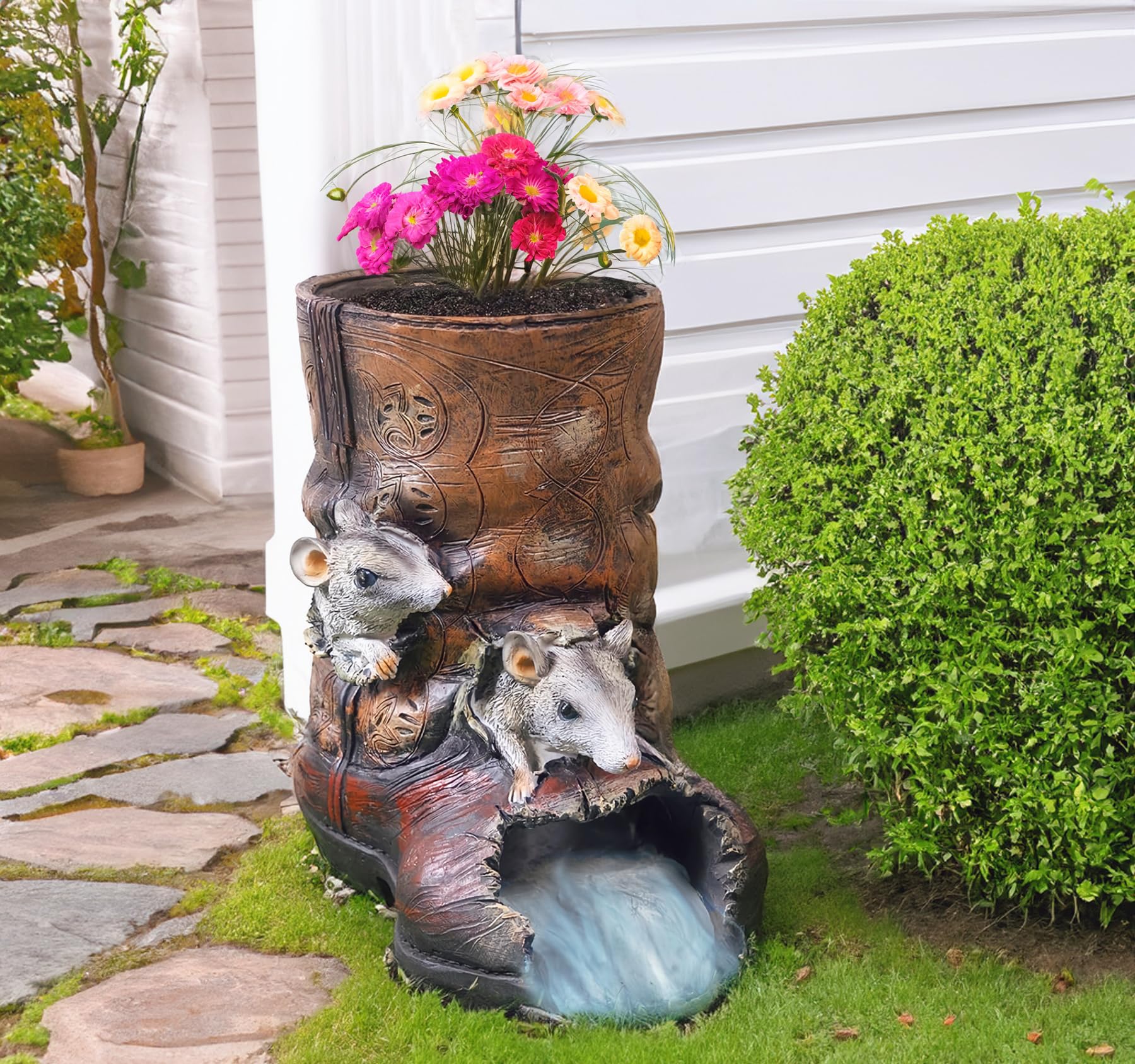 Amazon.com : Euiroet Funny Shoe Mouse Sculpture Gutter Downspout ...