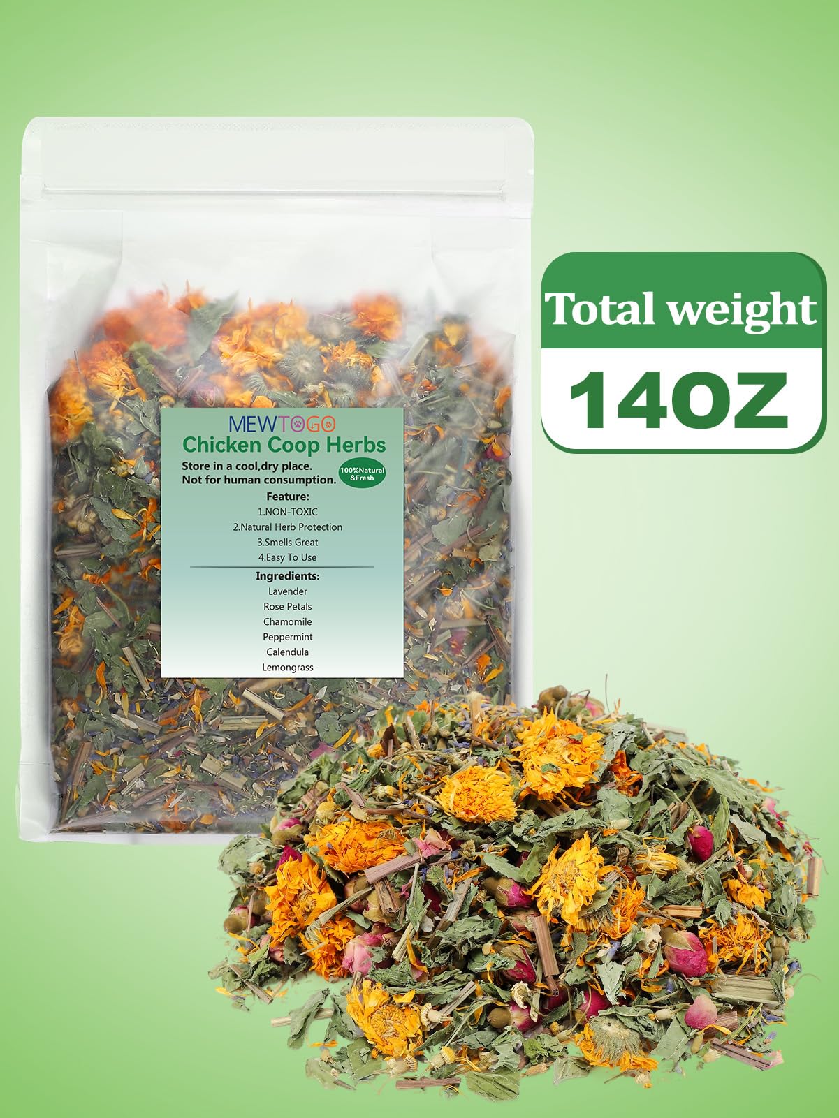 Snapklik.com : 14OZ Chicken Nesting Herbs - Natural Nesting Box Herbs ...