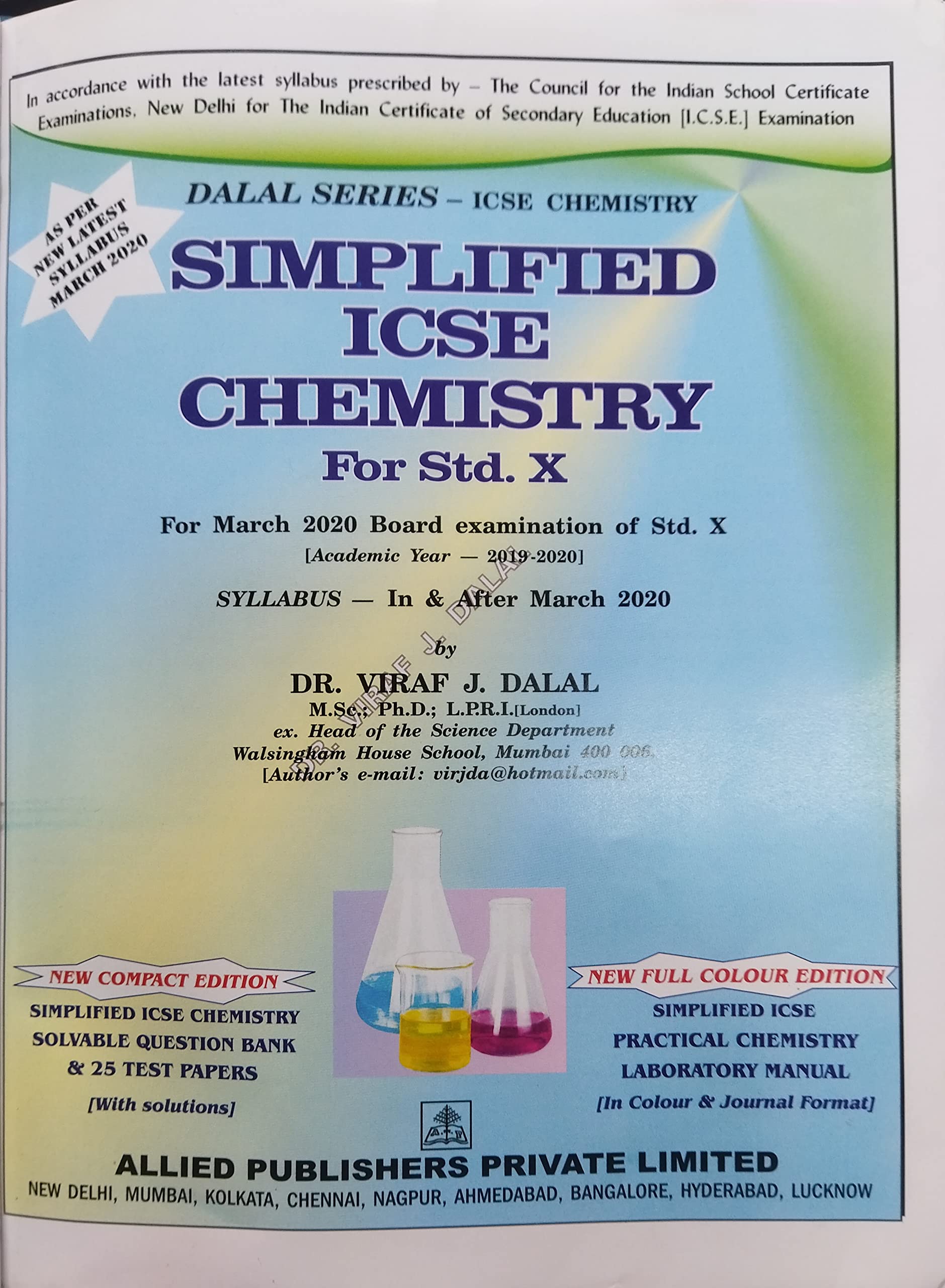 Buy Dalal ICSE Chemistry Series : Simplified ICSE Chemistry for Class ...
