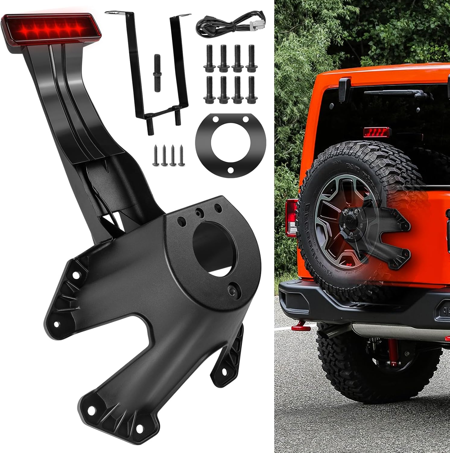 Amazon.com: Spare Tire Holder Mount Carrier Holder Bracket Rack Fit for ...