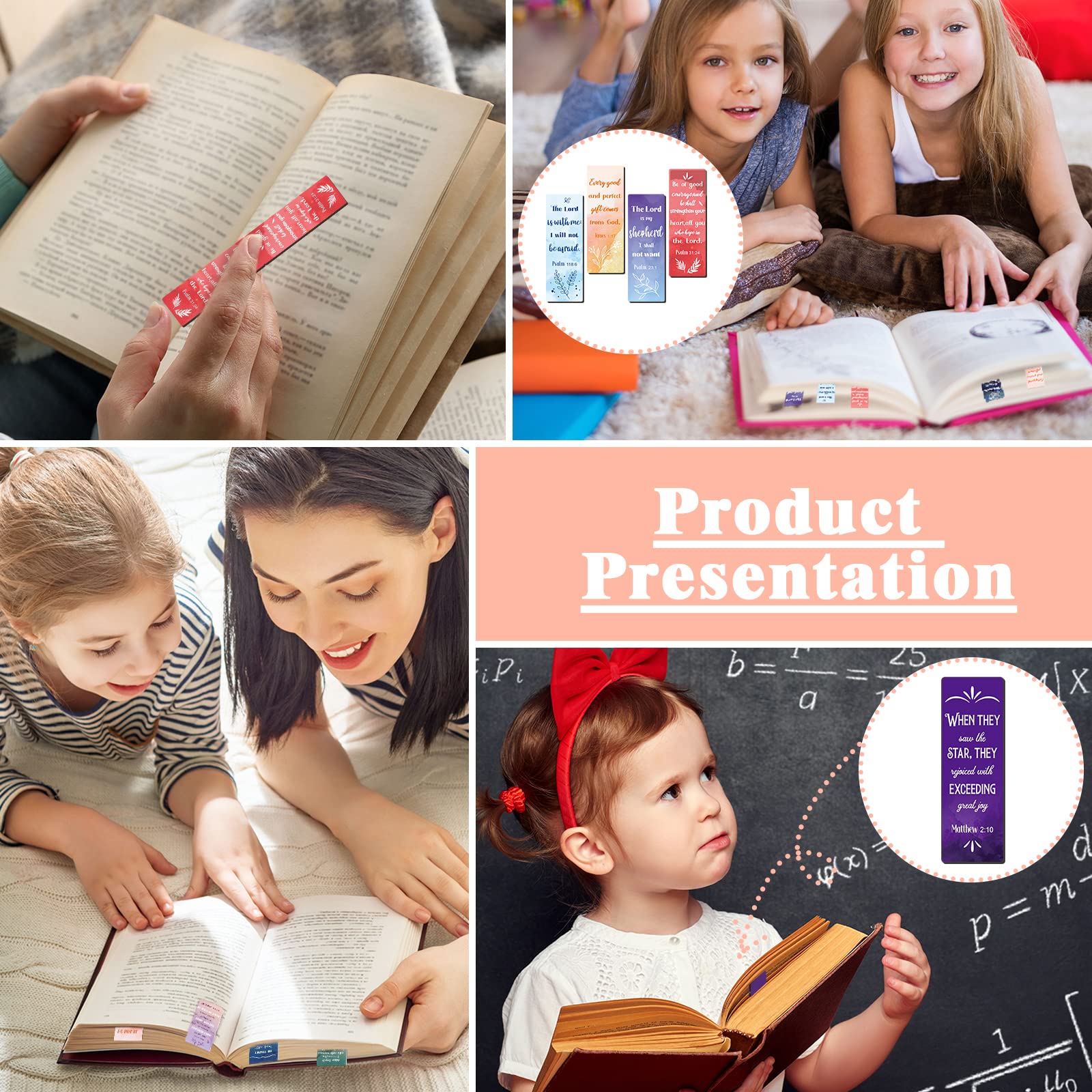 Snapklik.com : 30 Pieces Christian Bookmarks Magnetic Bible Verse ...