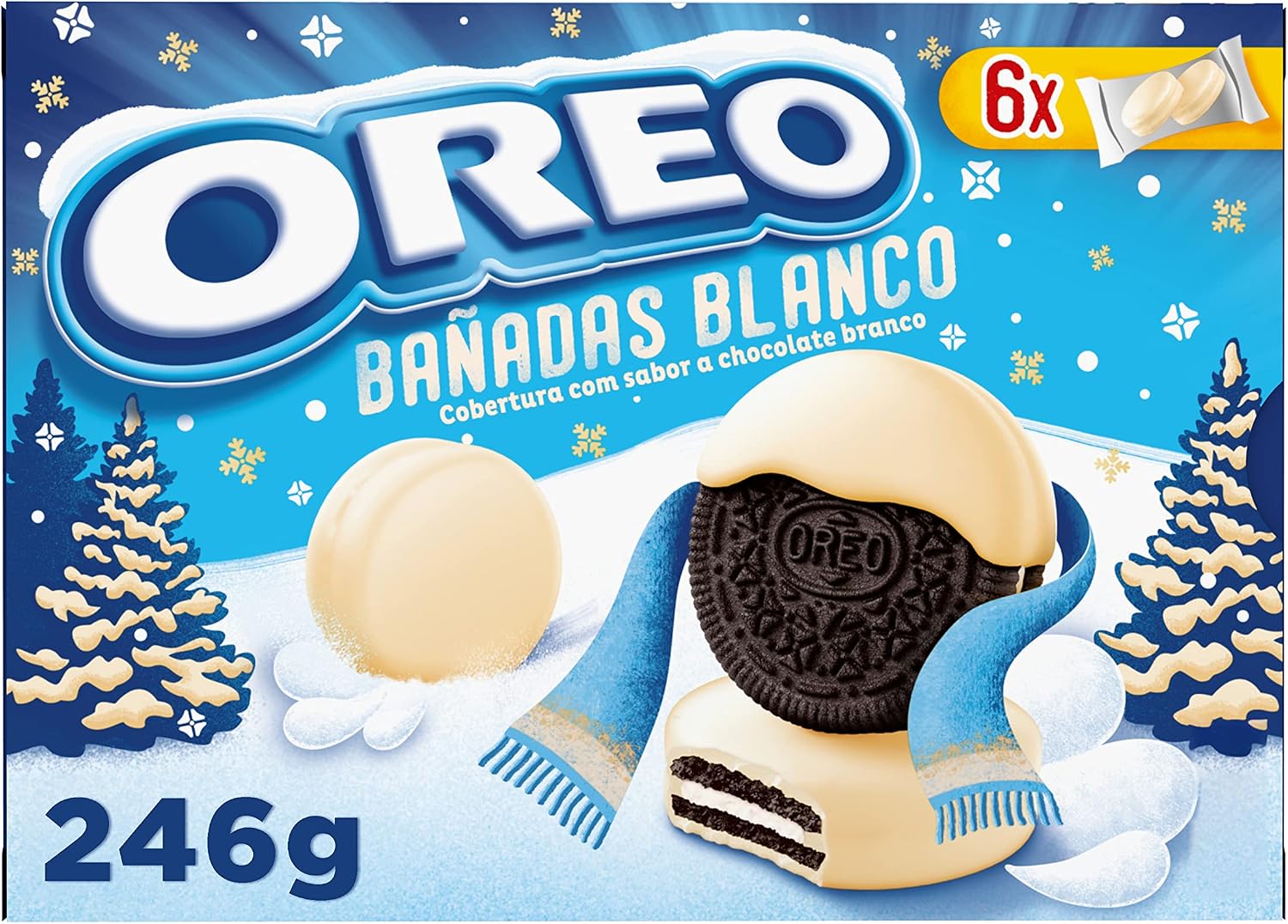Oreo Galletas de Cacao Rellenas de Crema y Bañadas en Chocolate Blanco ...