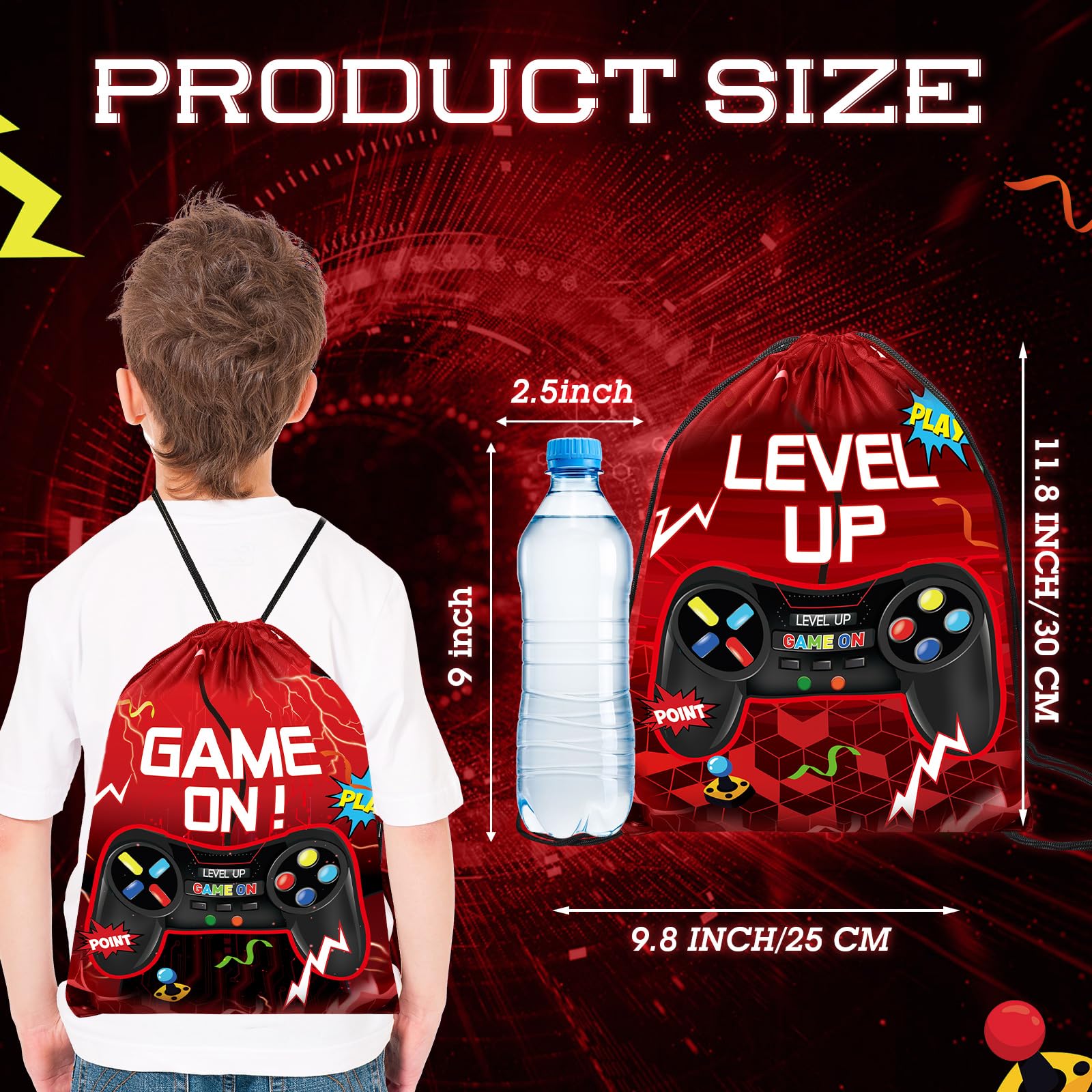 Snapklik.com : Eccliy 20 Pcs Video Game Party Favor Bags Gamer Birthday ...