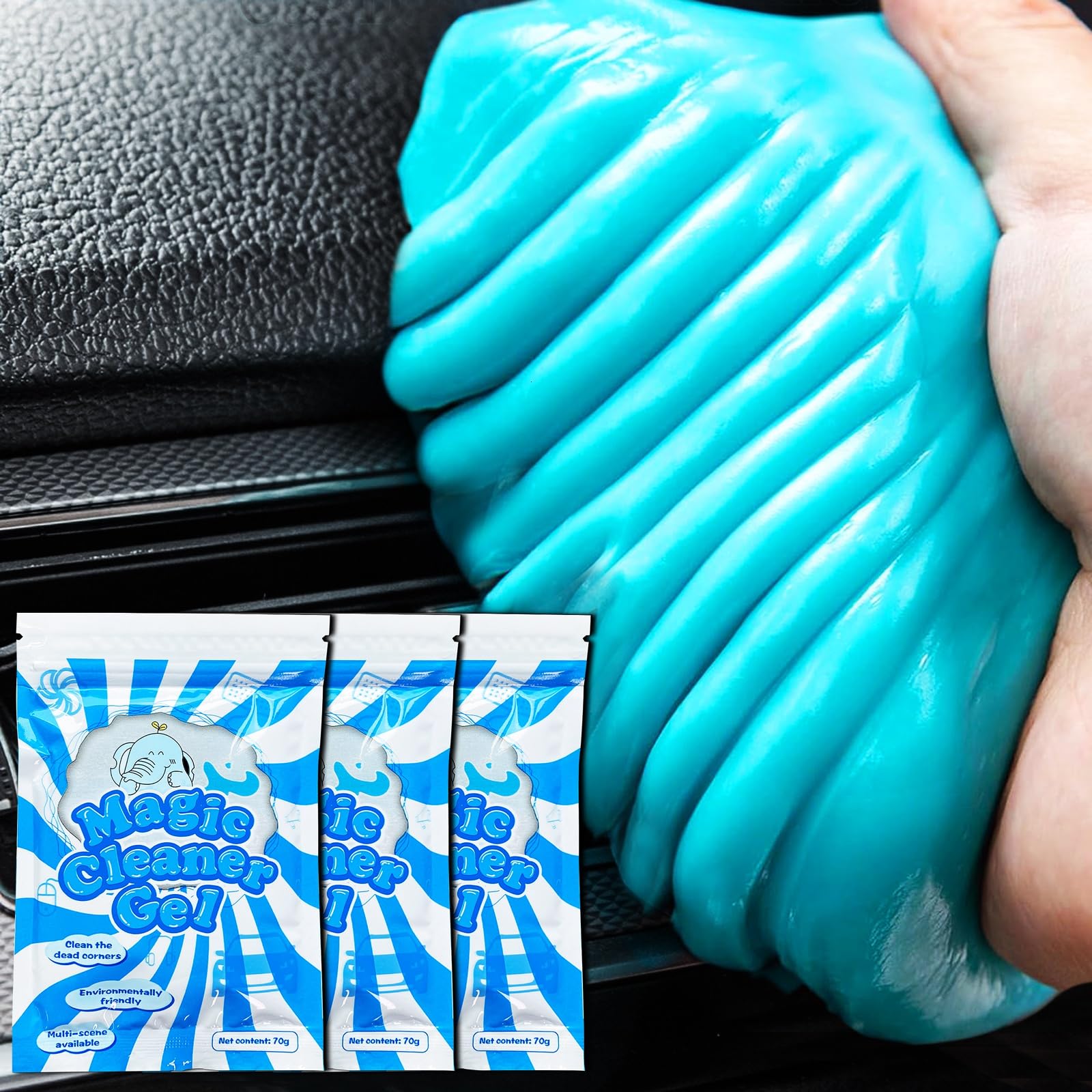 Amazon.com: WSSROGY 3 Pack Car Cleaning Gel Car Putty Cleaner Gel Auto ...