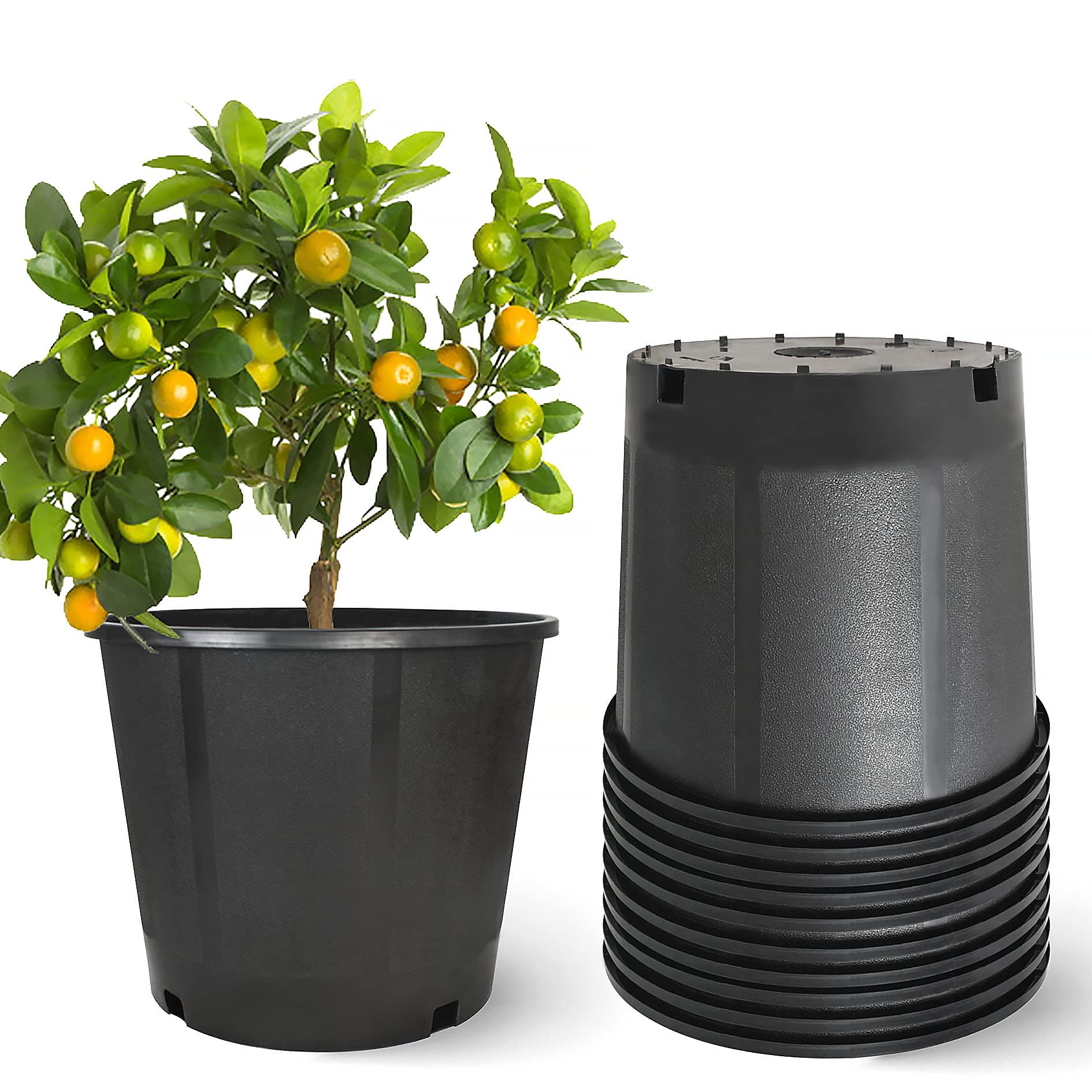 Snapklik.com : Elfinrm Planter Nursery Pots 3.1 Gallon Pots For Plants