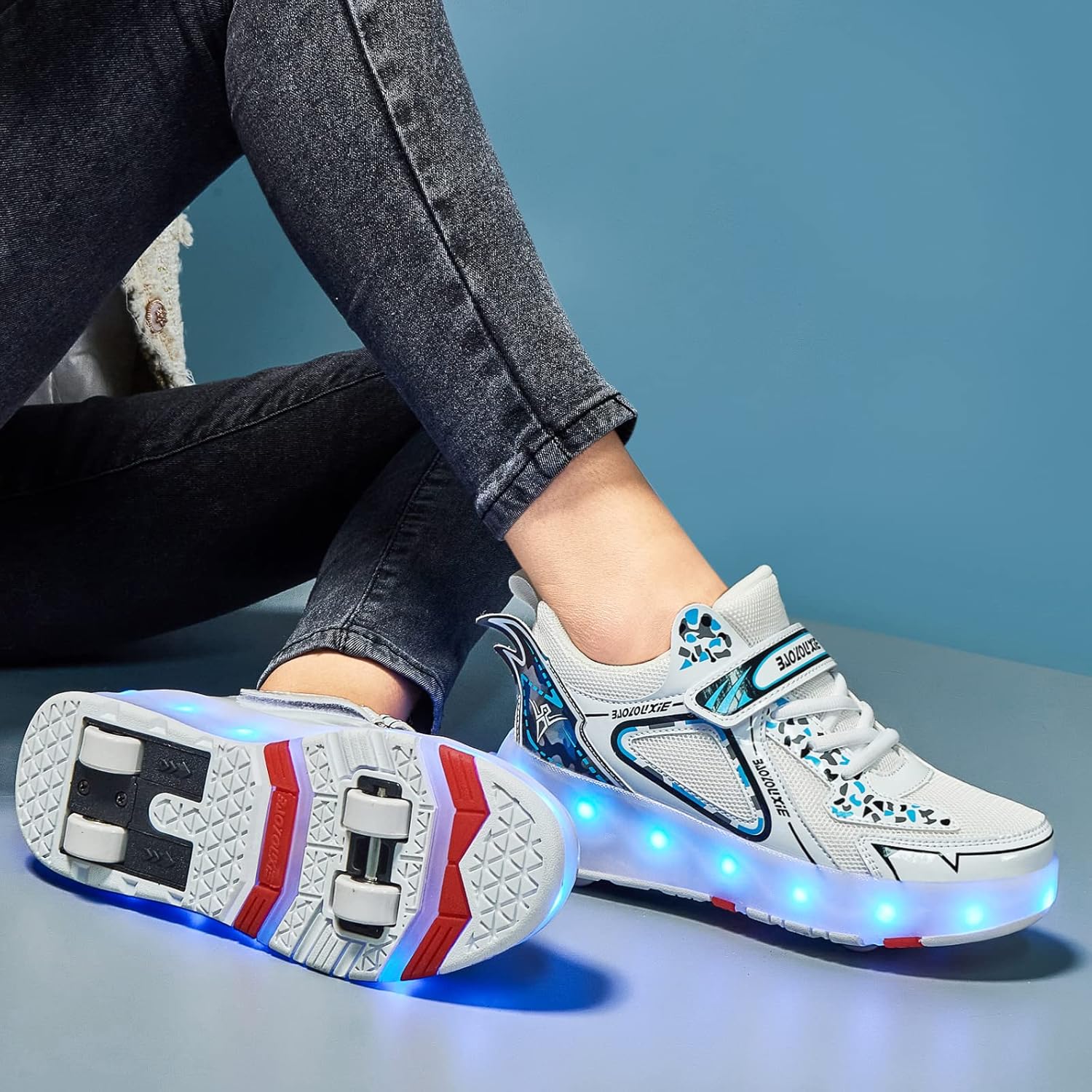 Tenis con ruedas para niños y niñas, tenis deportivos recargables con ...