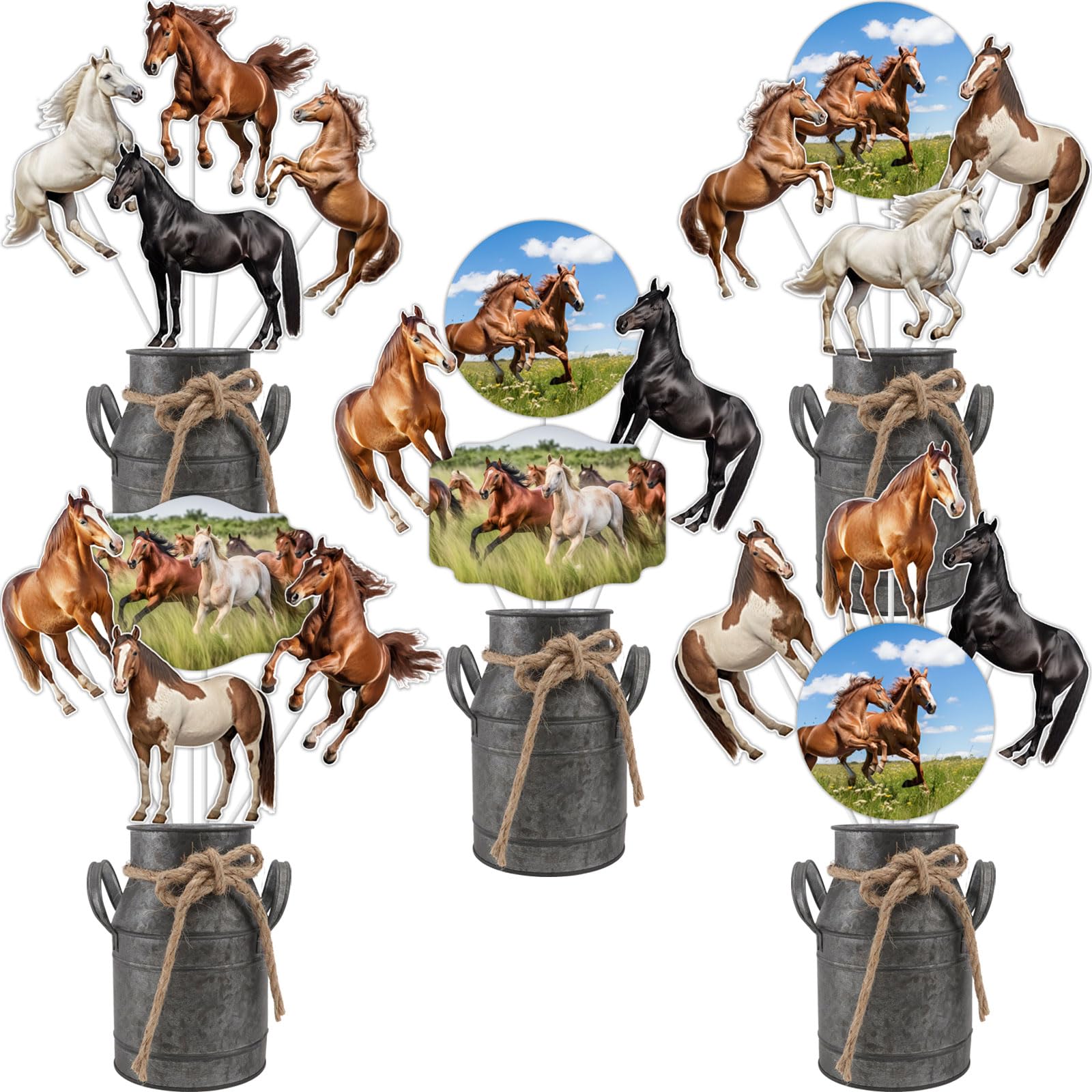 Amazon.com: 24 Pieces Horse Centerpieces Sticks Table Toppers, Horse ...
