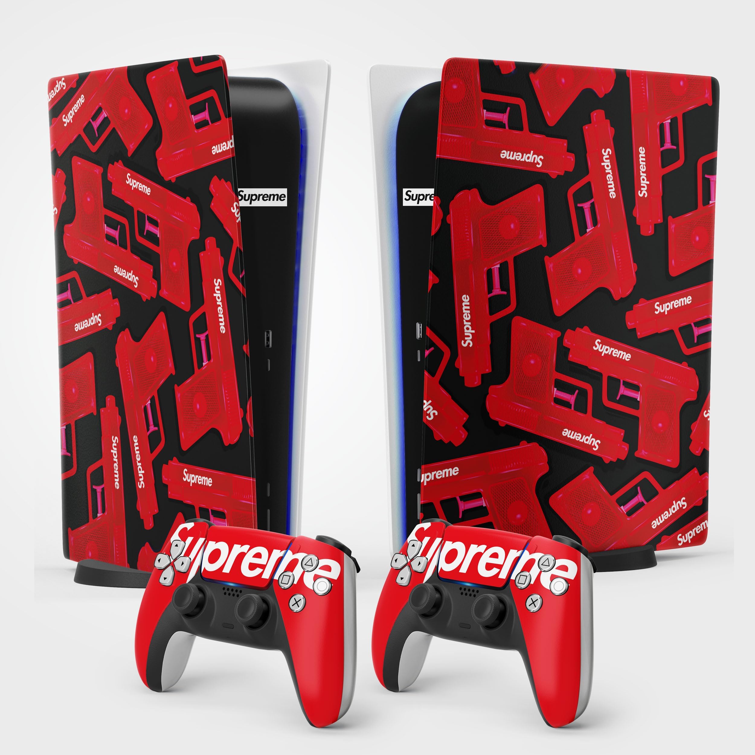 Sticker PS5 Gun Rouge, Autocollant Playstation 5 Déco, Console et ...