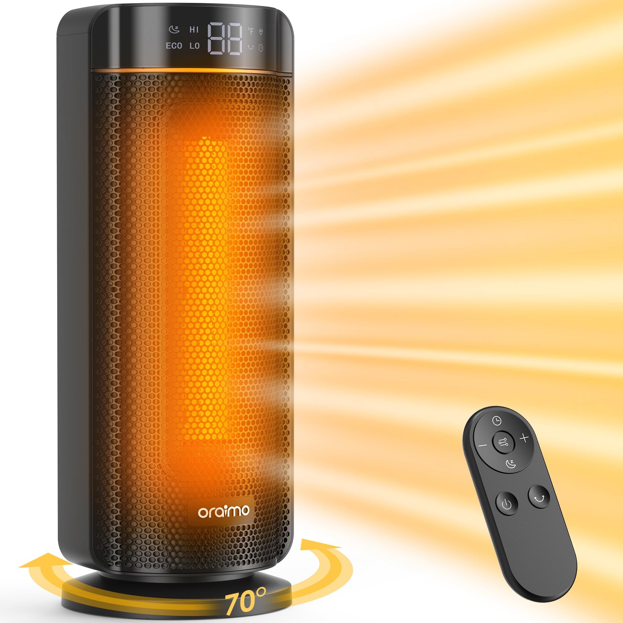 Amazon.com: Oraimo Space Heater, 1500W Portable 16" Electric Heaters ...