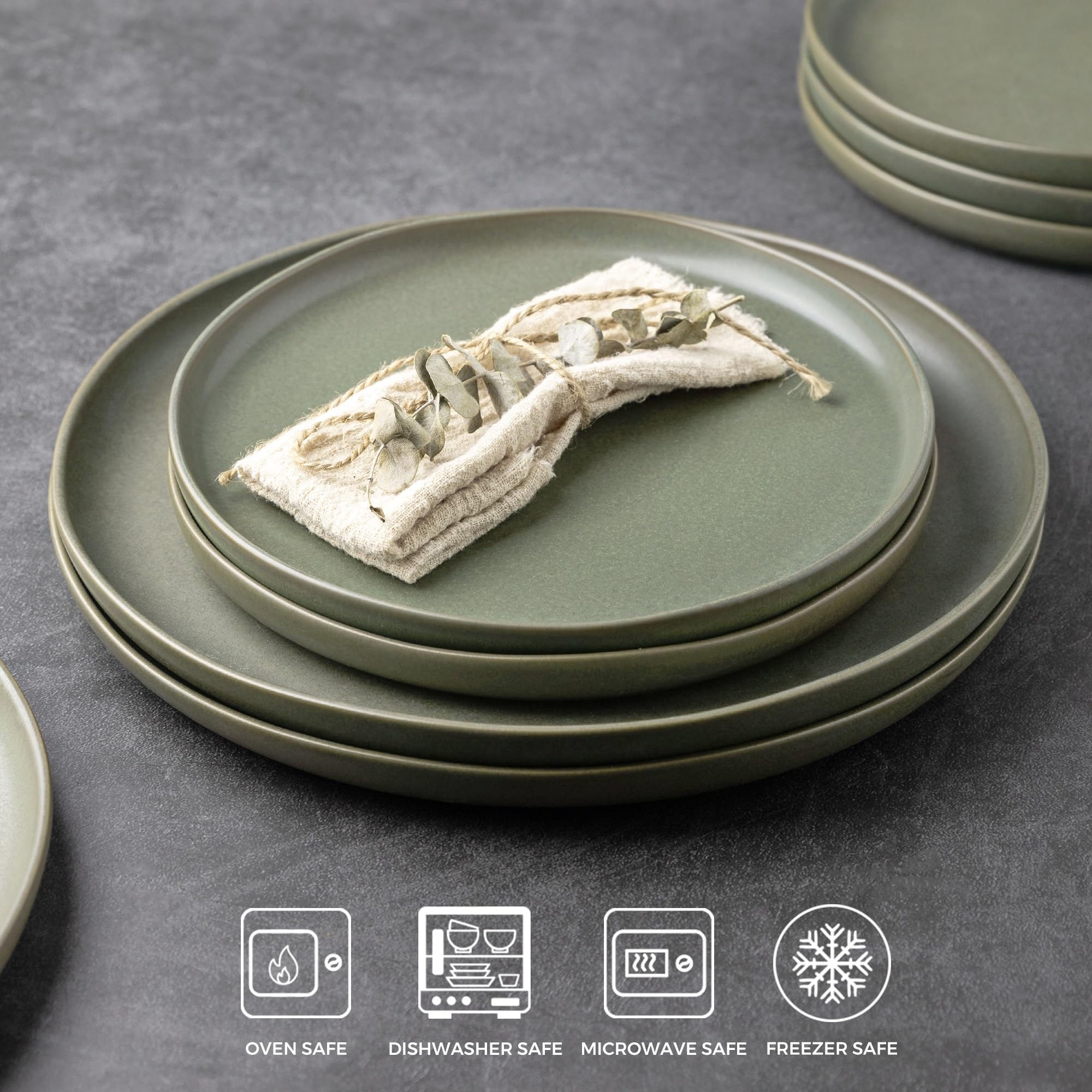 Snapklik.com : AmorArc Dinnerware Sets, Wavy Rim Plates And Bowls Sets ...