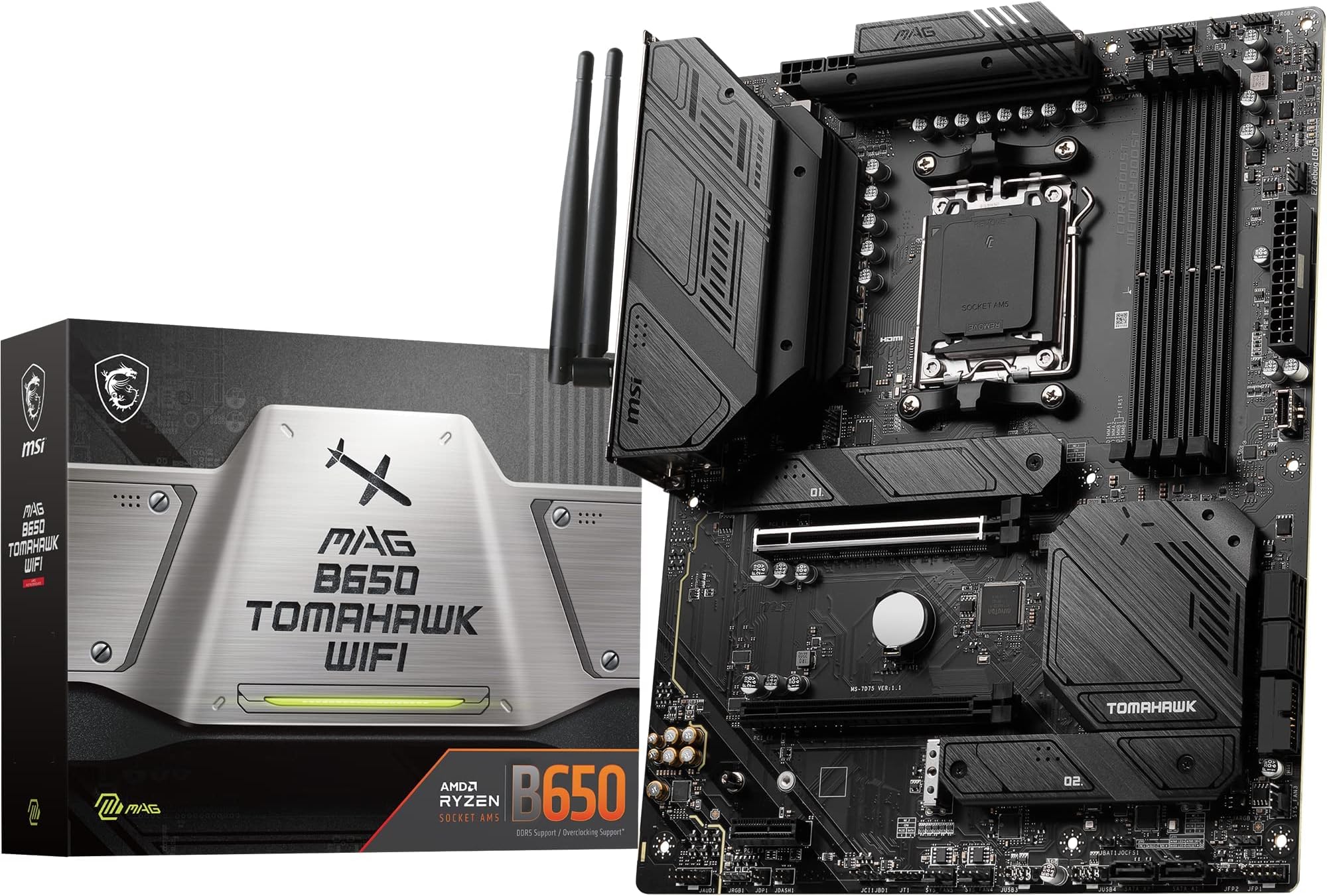 AMD R7 7600X CPU + MSI MAG B650 TOMAHAWK WIFI Motherboard - ATX - AM5 ...