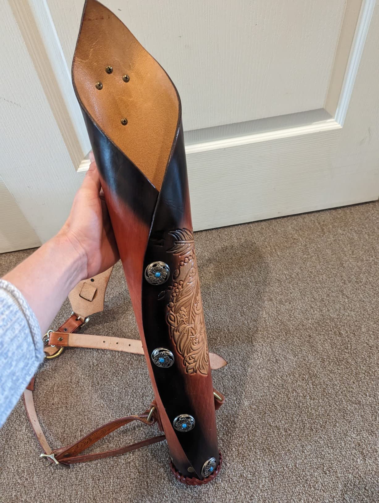 $17/mo - Finance Pure Cowhide Arrow Quiver,Retro Hunting Quivers with ...