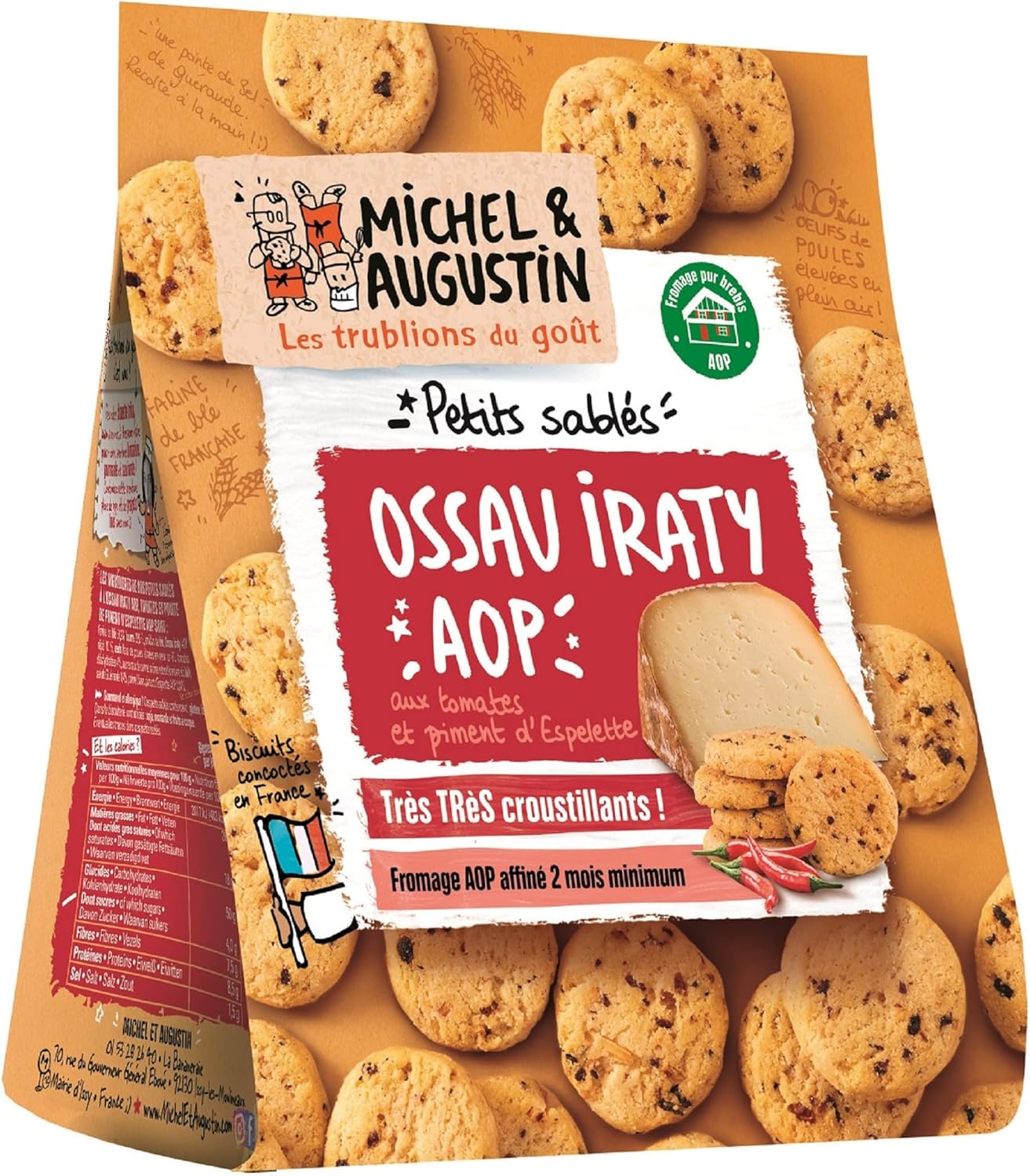 Michel et Augustin - Biscuits apéritifs au fromage brebis Ossau Iraty ...