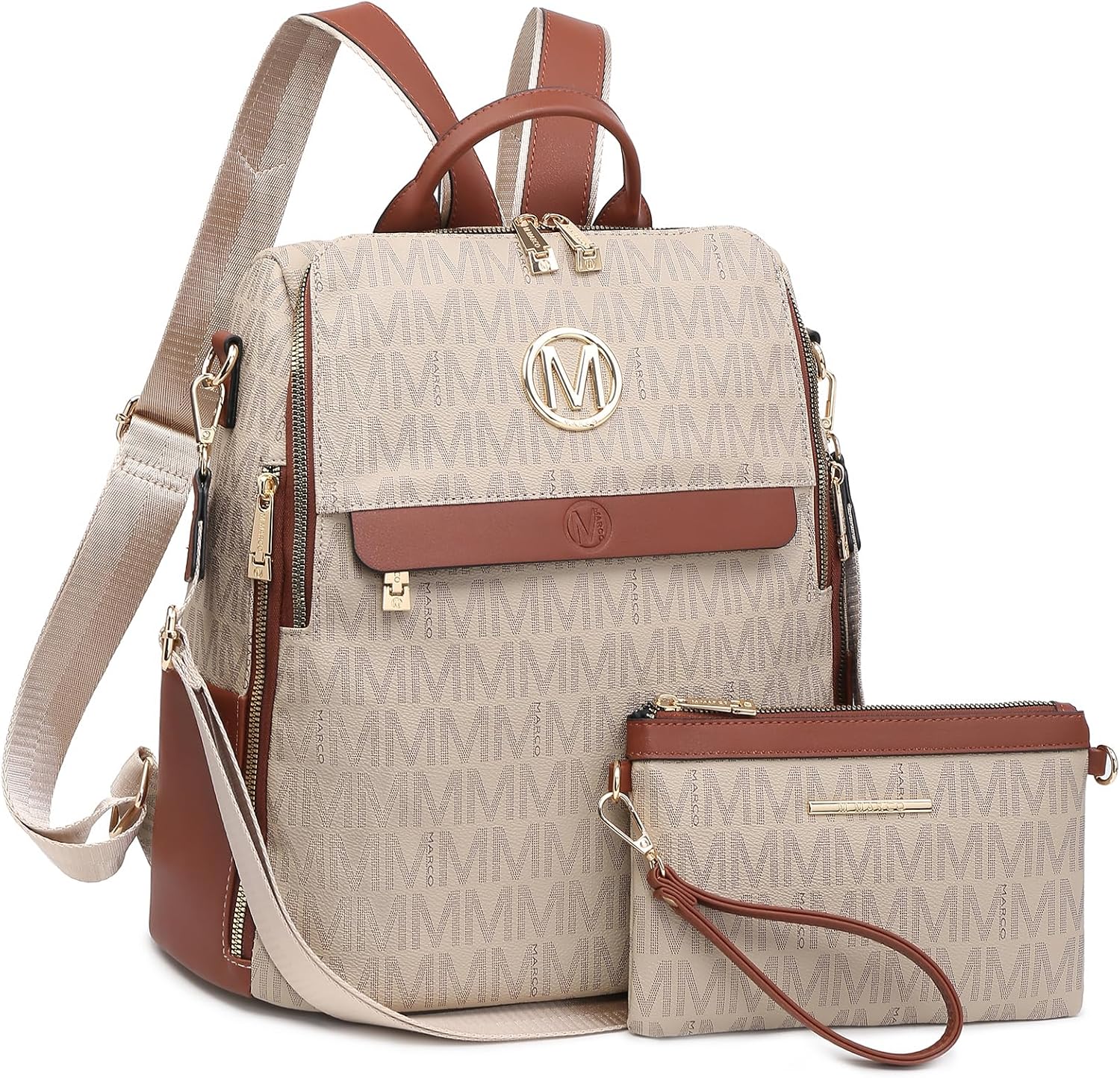 Amazon.com: MKP Women Fashion Backpack Purse PU Leather Convertible ...