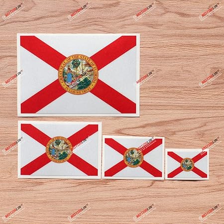 Amazon.com: Large Florida State Shaped Flag Sticker Vinyl Decal Sticker ...