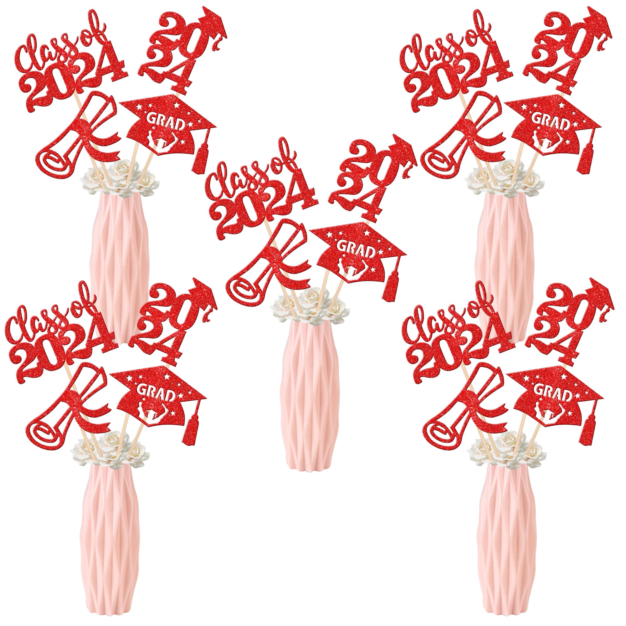 Amazon.com: 12 PCS Class of 2024 Graduation Centerpiece Sticks 2024 ...