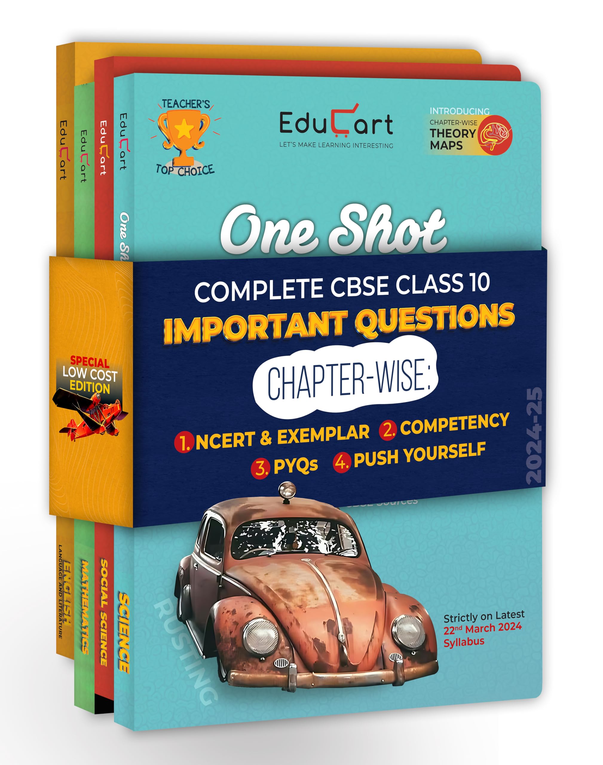 Educart CBSE Class 10 One Shot Question Bank 2024-25 Science ...