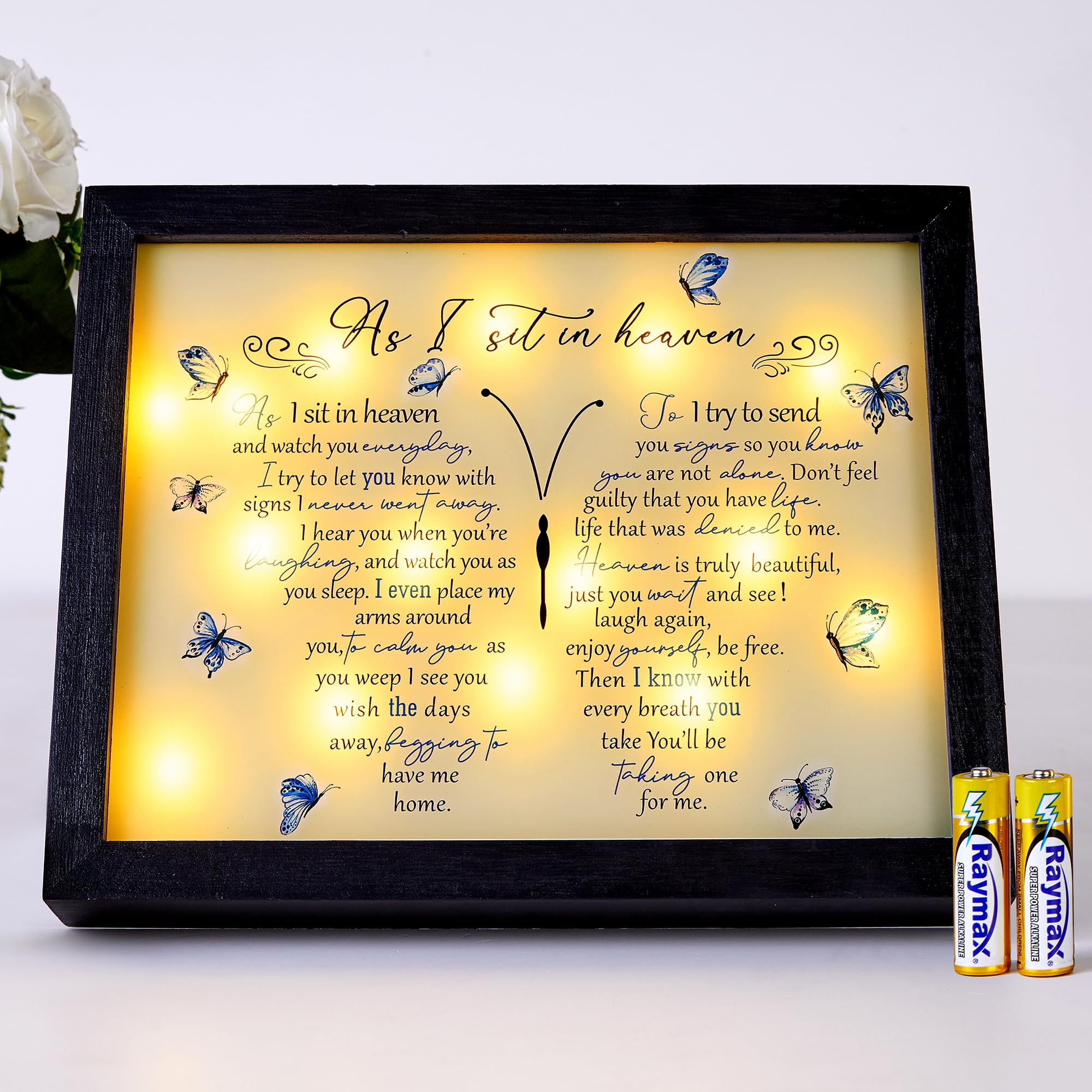 Snapklik.com : WOODEXPE Sympathy Gift LED Memorial Shadow Box ...