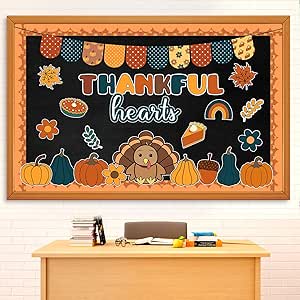 Amazon.com: Containlol Fall Thanksgiving Bulletin Board Set Autumn ...