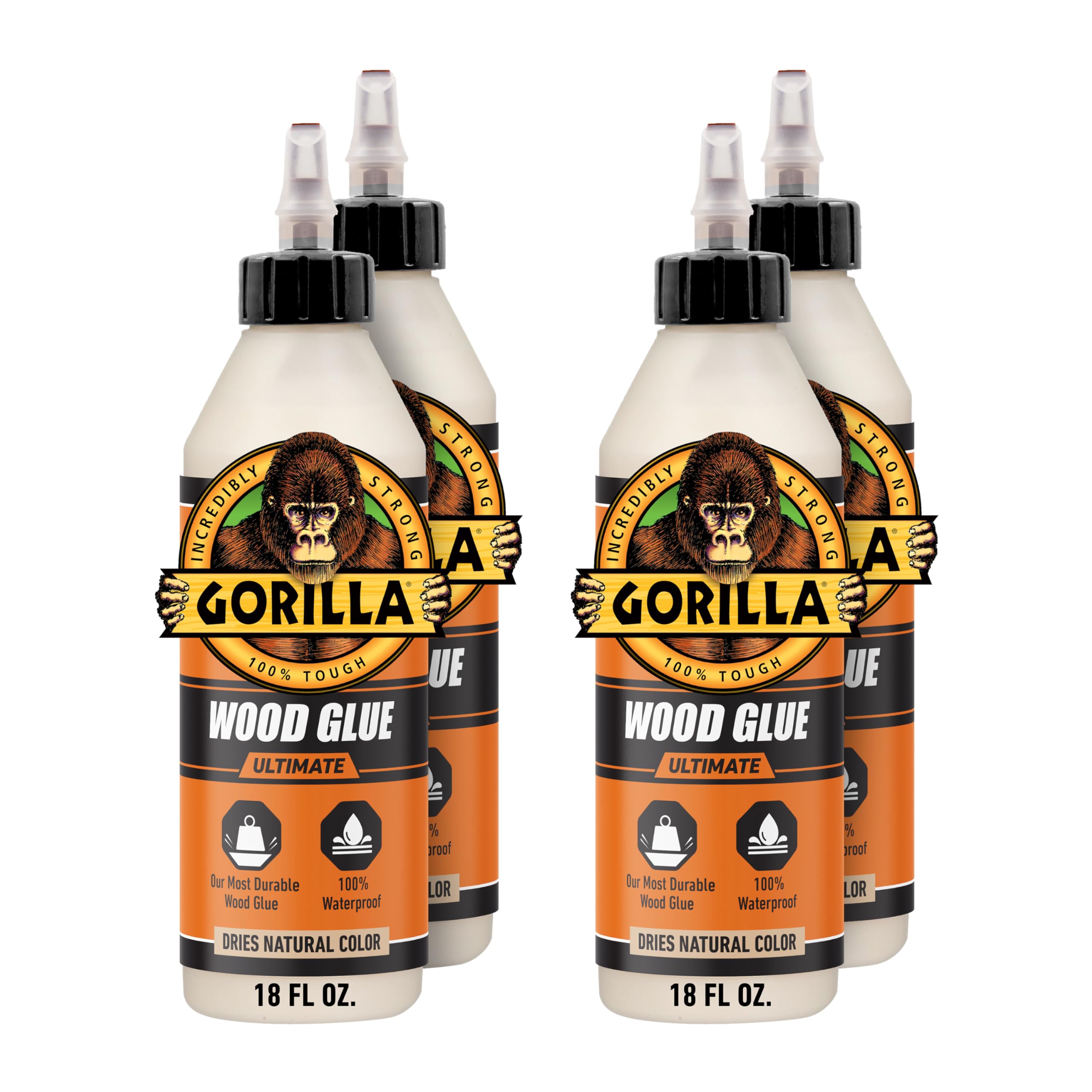 Snapklik.com : Gorilla Ultimate Waterproof Wood Glue, Natural Wood ...