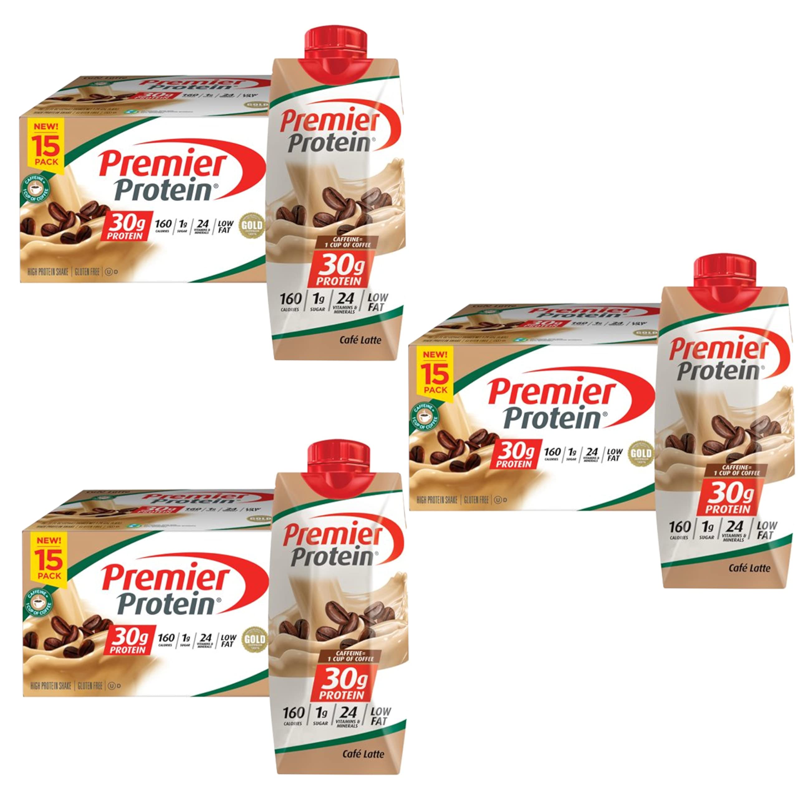 Buy Premier Protein 30g High Protein Shake, Café Latte - 160 Calories ...