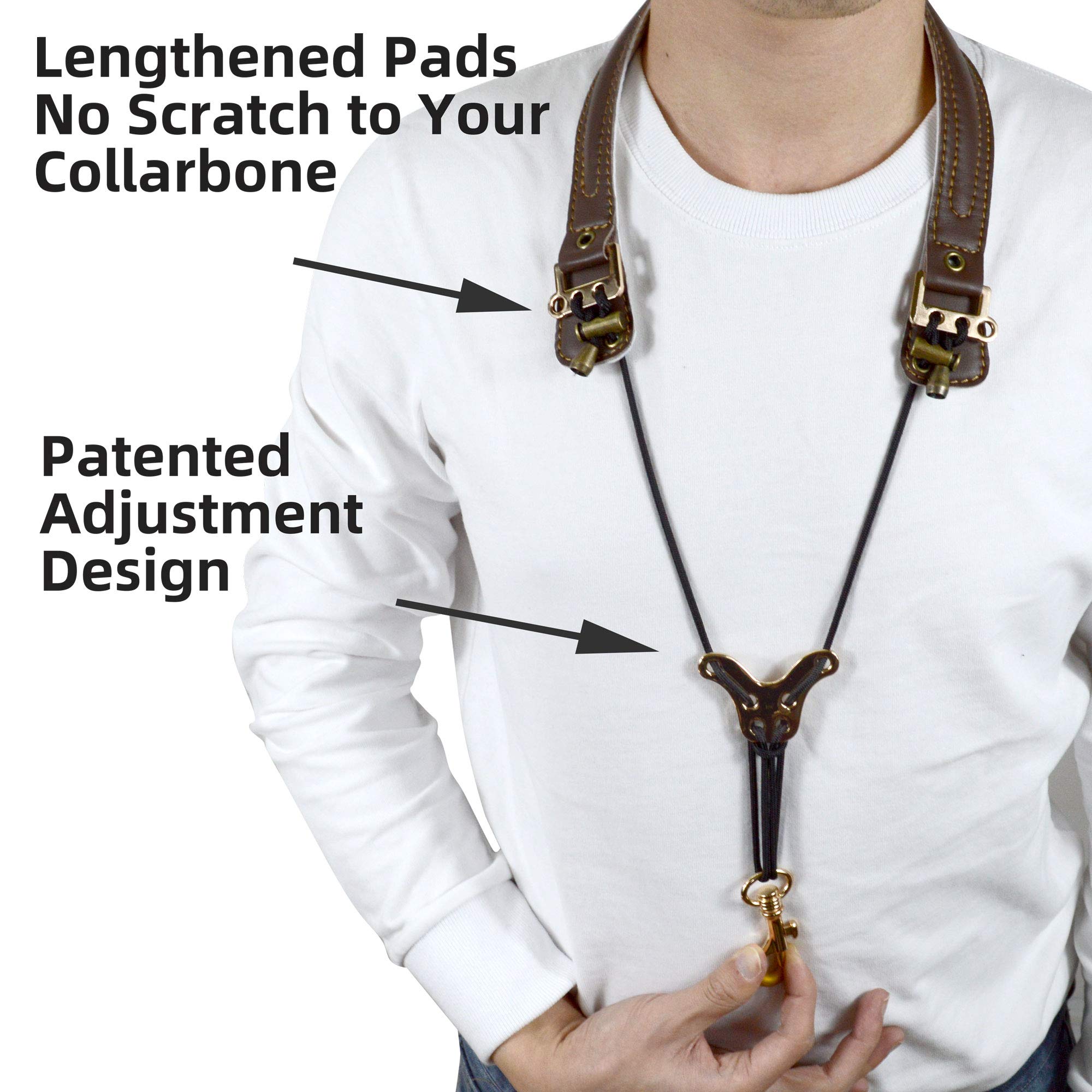 Snapklik.com : Adorence Leather Saxophone Neck Strap