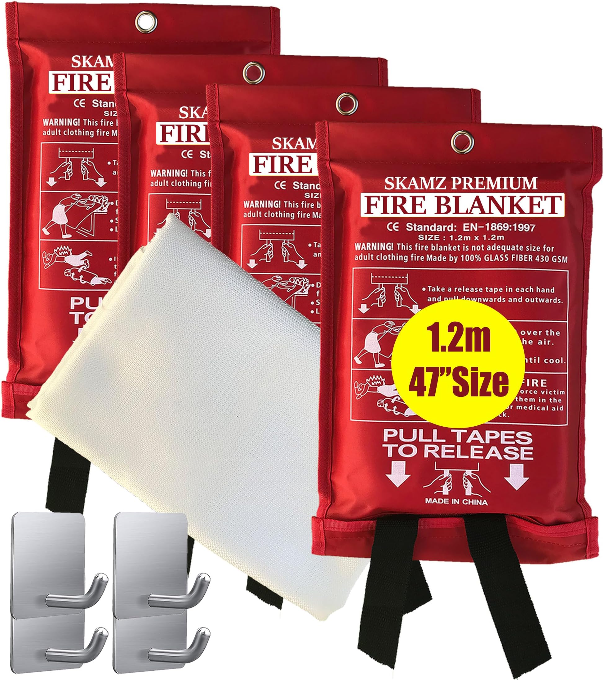 Amazon.com: Fire Blanket for Home and kitchen, Fiberglass Emergency ...
