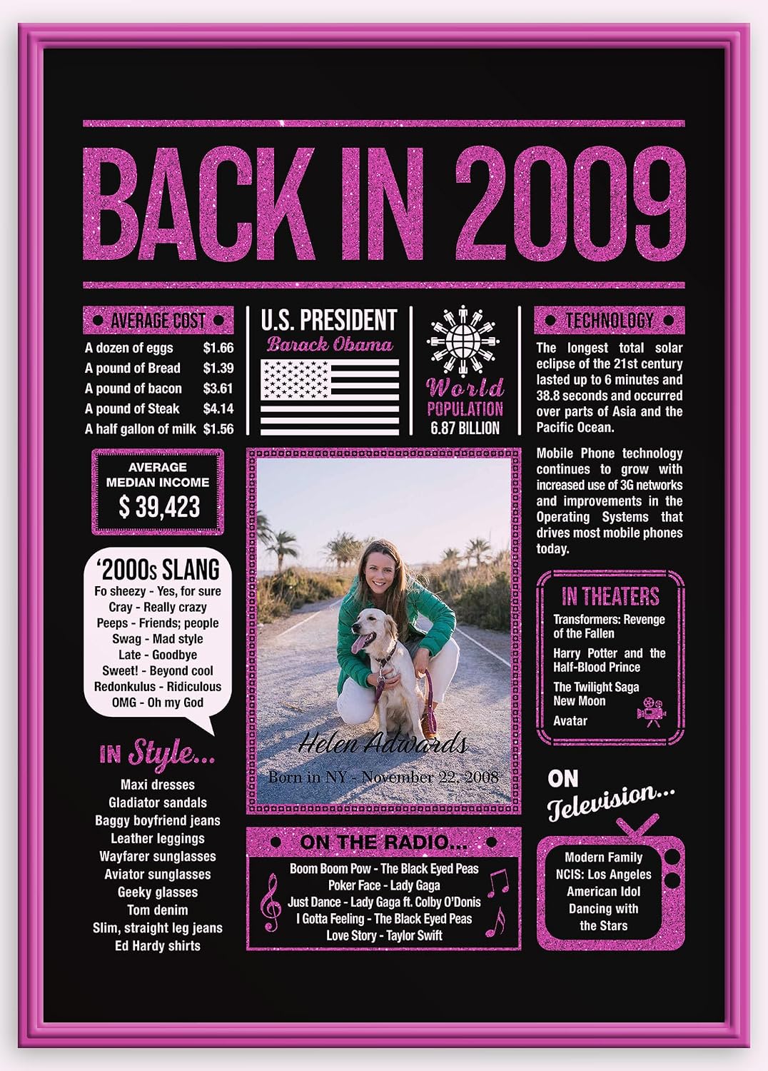 Amazon.com: Personalized 16 Year Old Birthday Decorations Purple, 16th ...