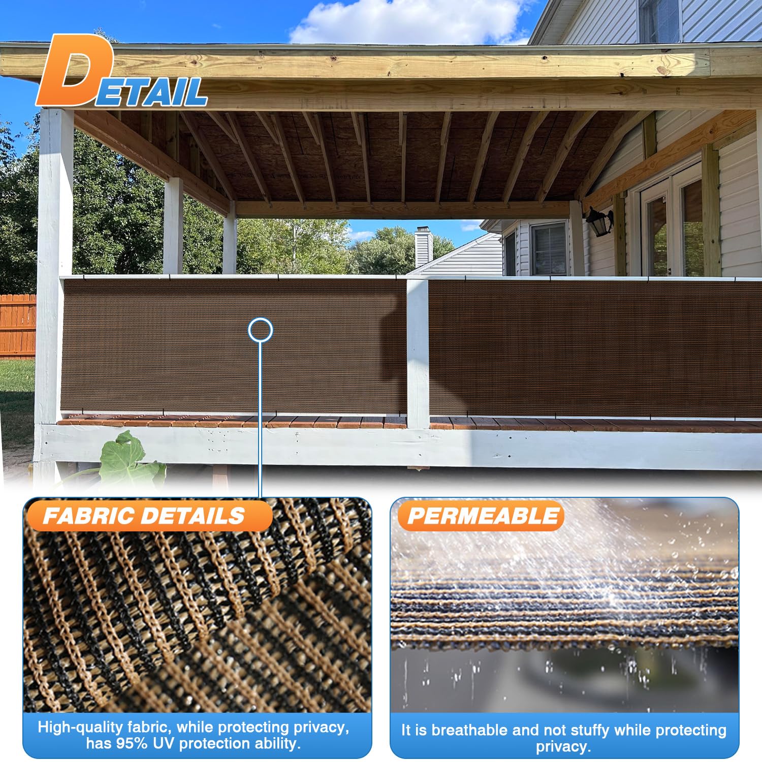 Snapklik.com : 6x25Ft Sun Shade Fabric Roll, Shade Cloth For Patio ...
