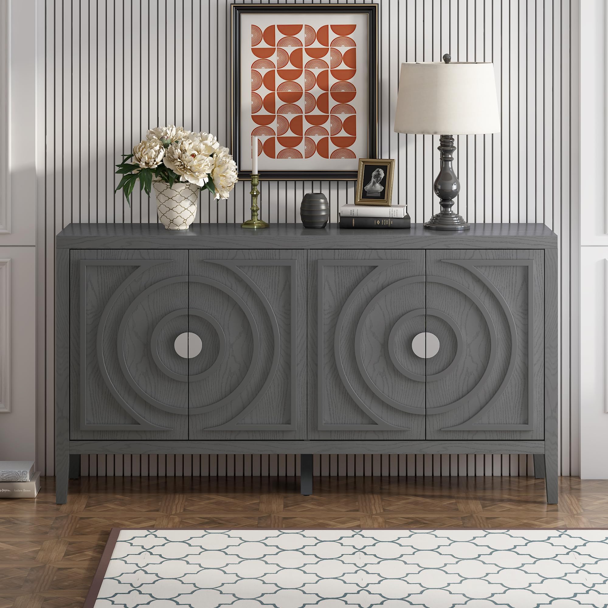 Amazon.com - LUMISOL Kitchen Sideboard Buffet Cabinet with Storage for Dining Room Wood 60 ...