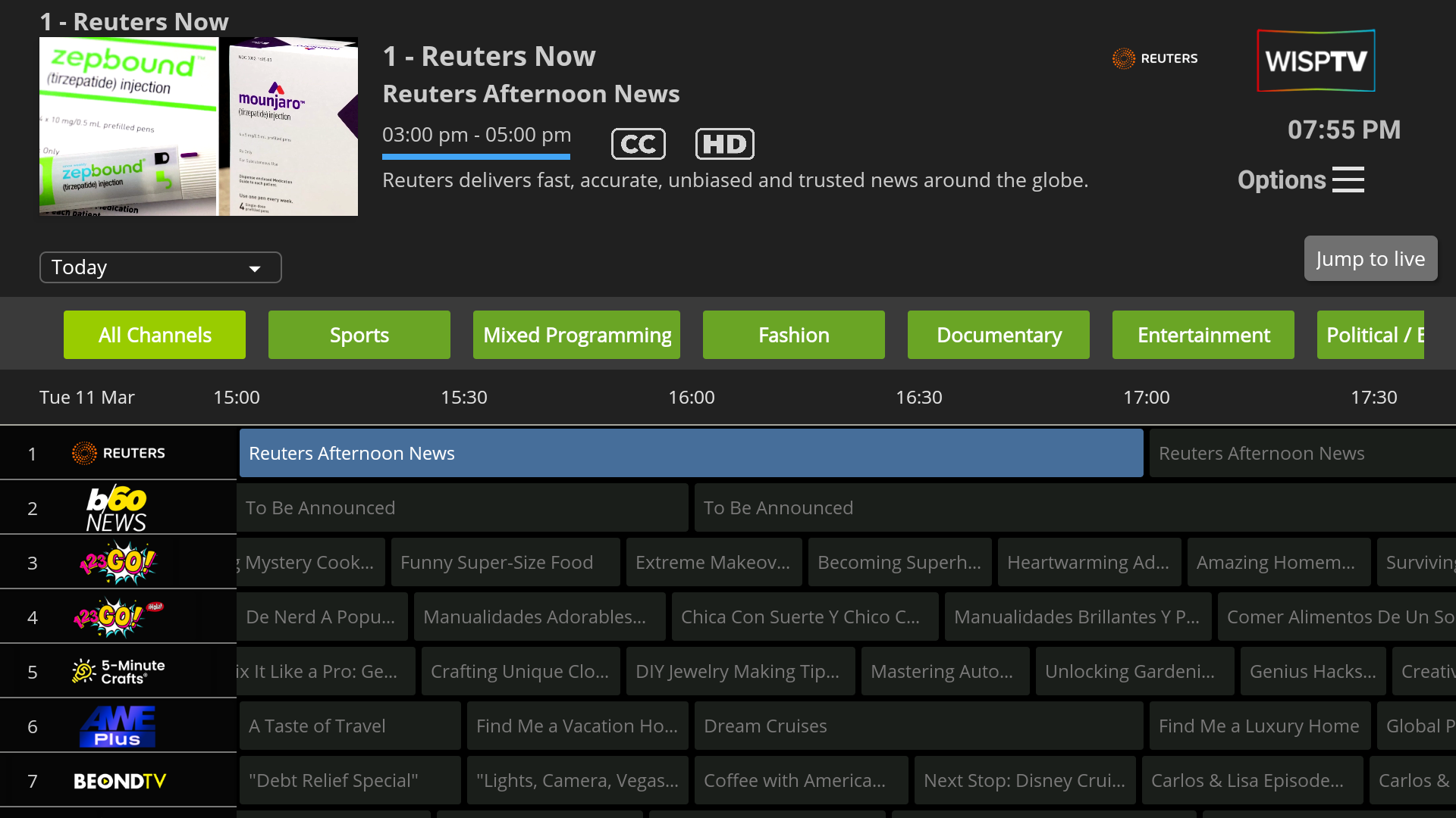 WISPTV - App on Amazon Appstore