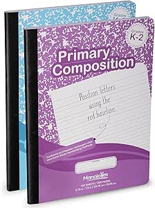 Amazon.com : Primary Composition Notebook K-2, Primary Ruled Composition Book Grades K 2 ...