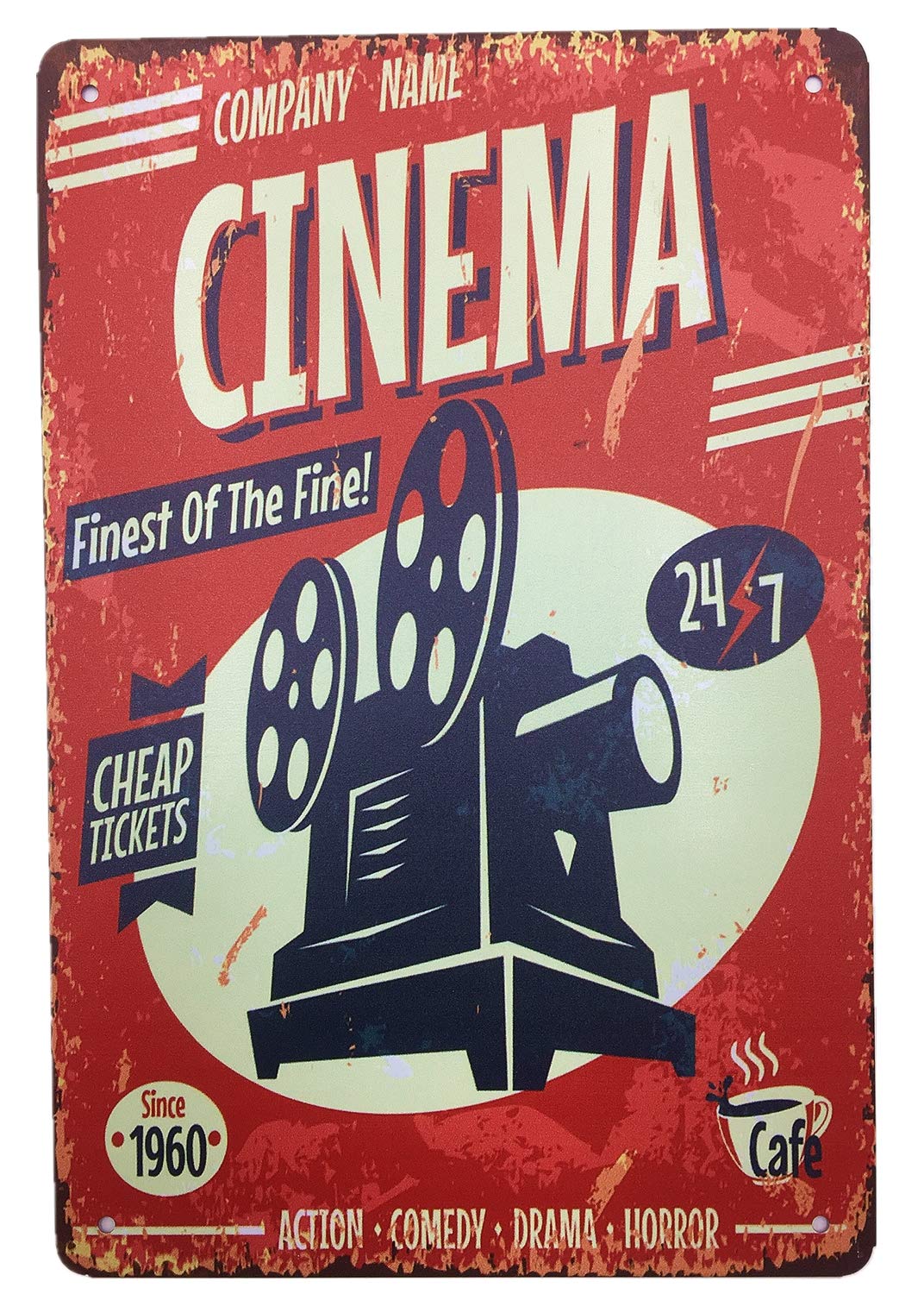 Amazon.com: AIQIBAO Metal Vintage Tin Sign Decor for Kitchen Home ...