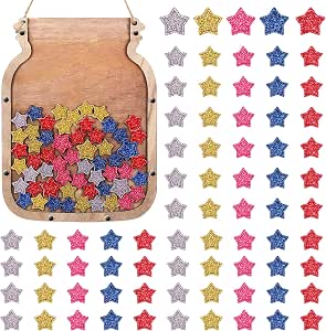 Treela 13 x 10" Reward Mason Jar for Kids Bulletin Board Reward Chart ...