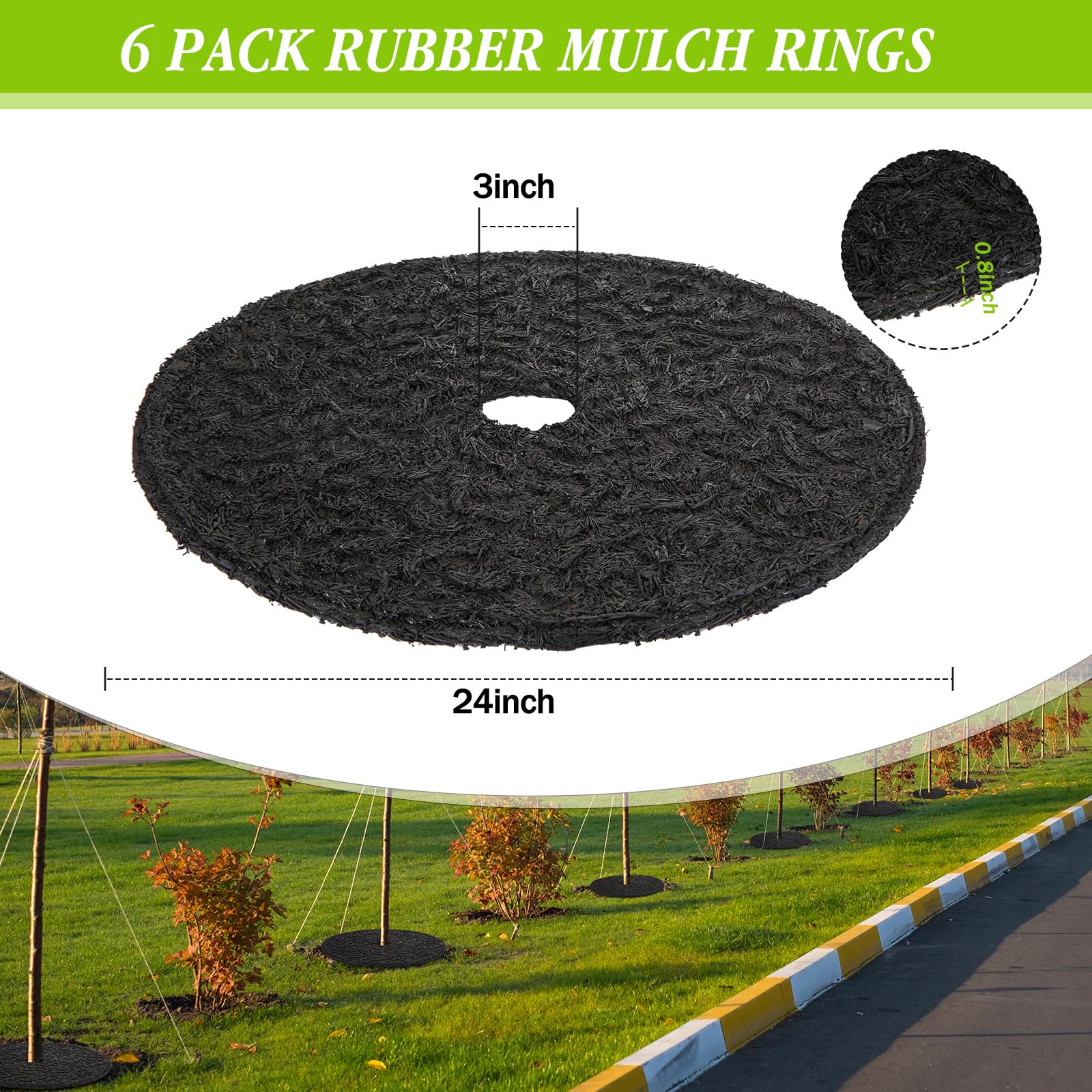 Rubber Mulch Tree Rings Large Rubber Tree Rings Ireland – NR Rubber