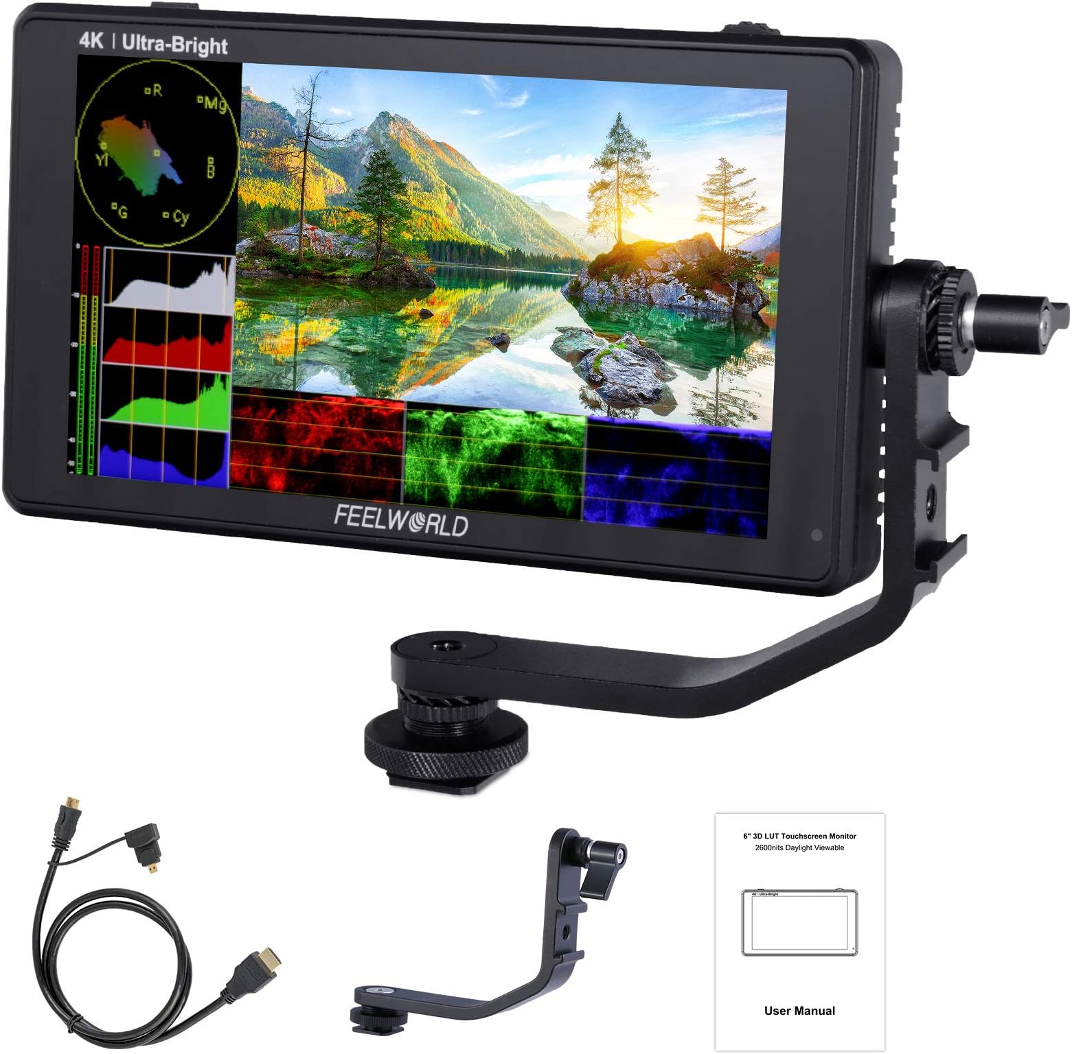 Feelworld LUT6 Camera Moniteur 6 Pouces Tactile Moniteur de Terrain ...