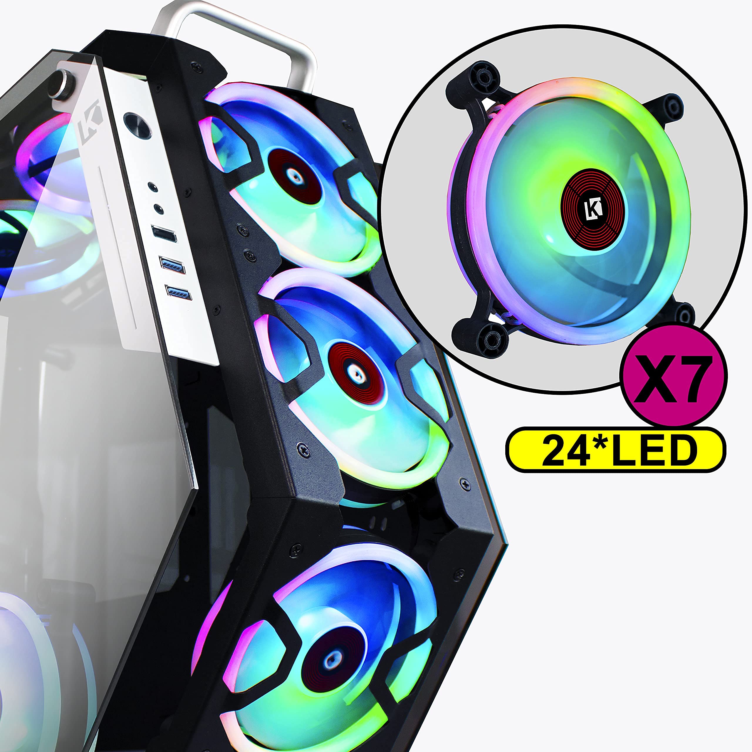 Buy KEDIERS PC Gaming Case Computer Case ATX Mid Tower Open Case - USB3 ...