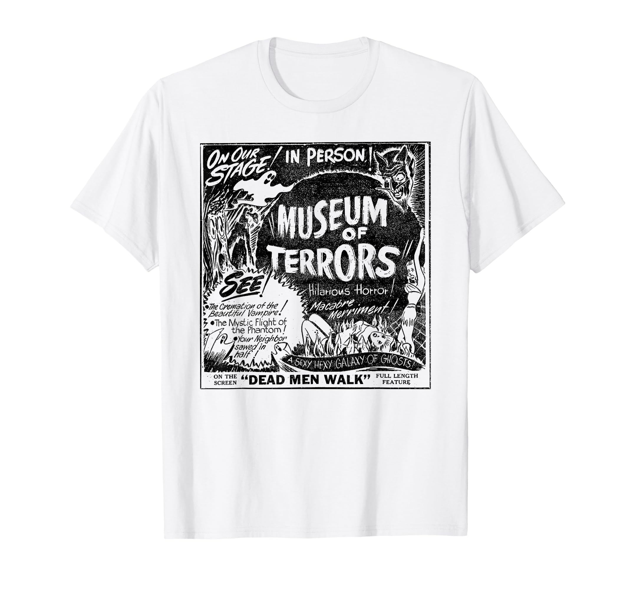 Amazon.com: Vintage Halloween Slasher Horror Movie Museum of Terrors T ...