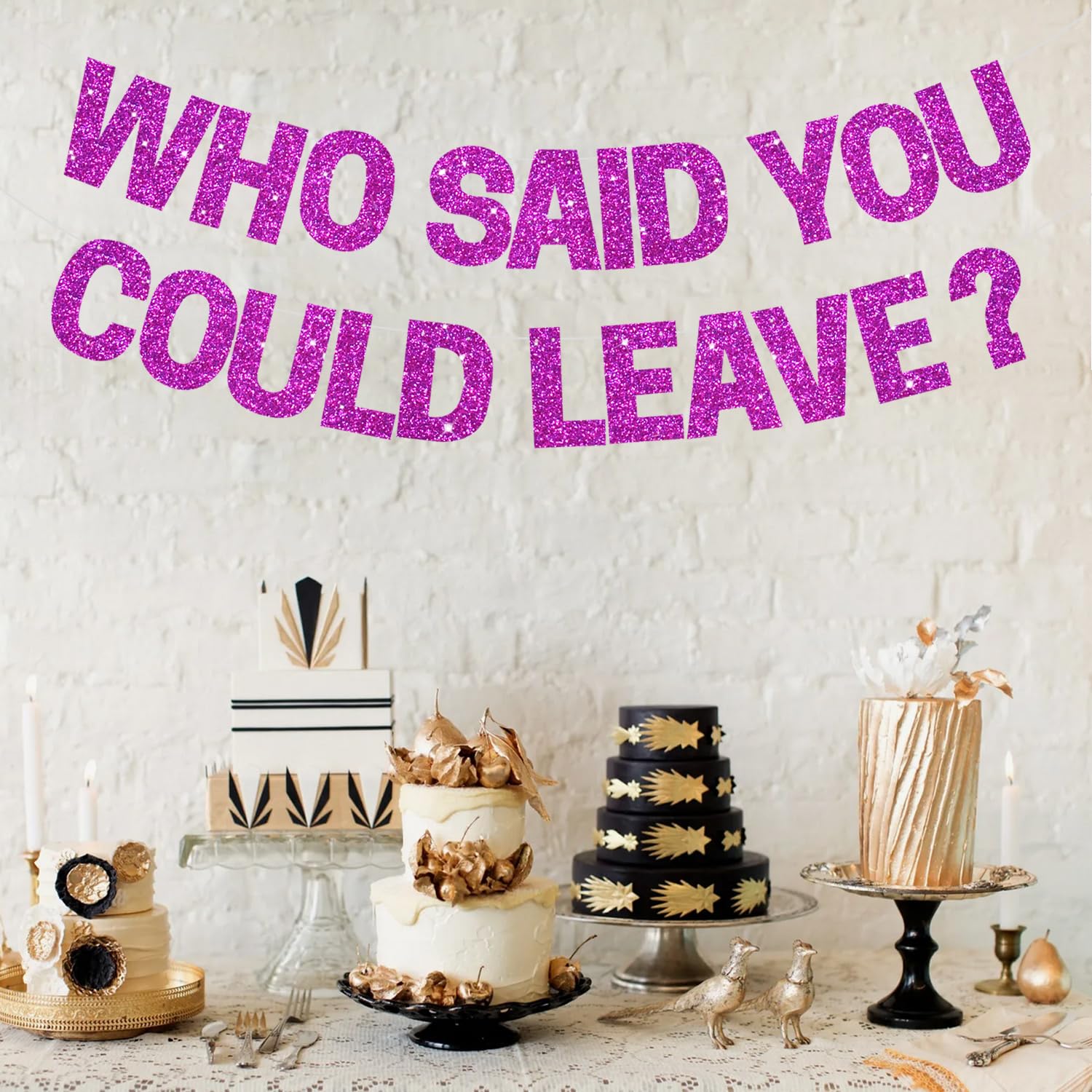 Snapklik.com : Purple Who Said You Could Leave Banner,Pre-Strung ...