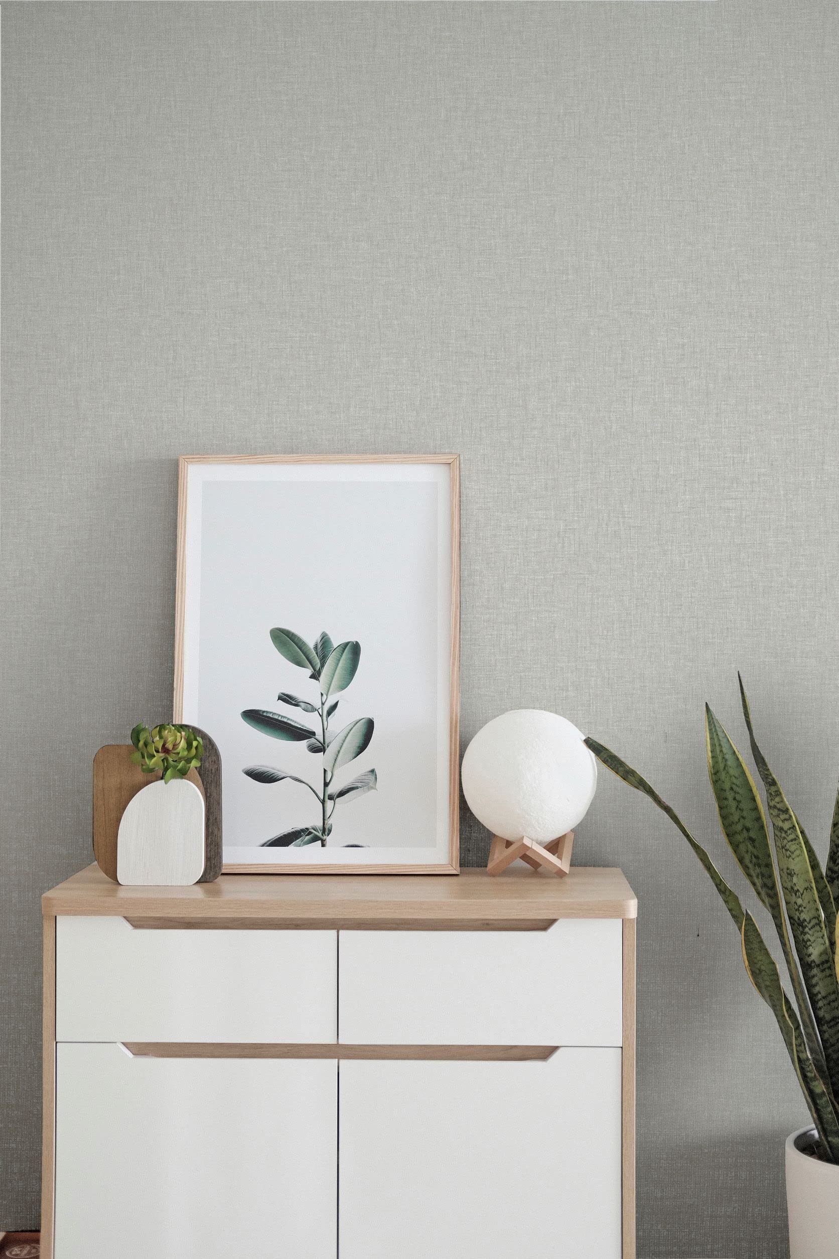 Buy Arthouse Light Grey Textured Linen Wallpaper - Subtle Sheen Bounces ...