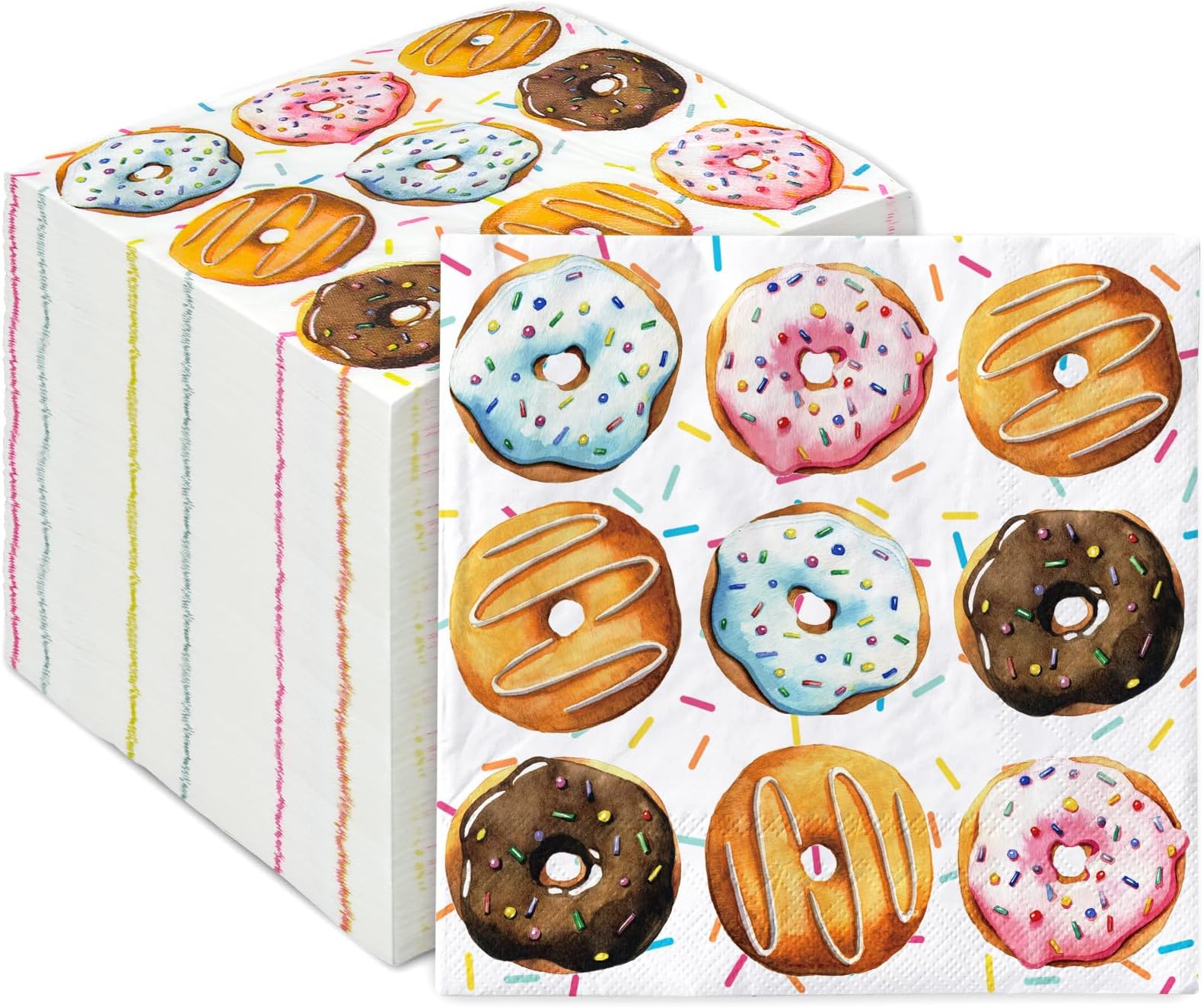 Amazon.com: Donut Shaped Napkins | 50 Pack | 2 Ply Disposable | Sweet ...