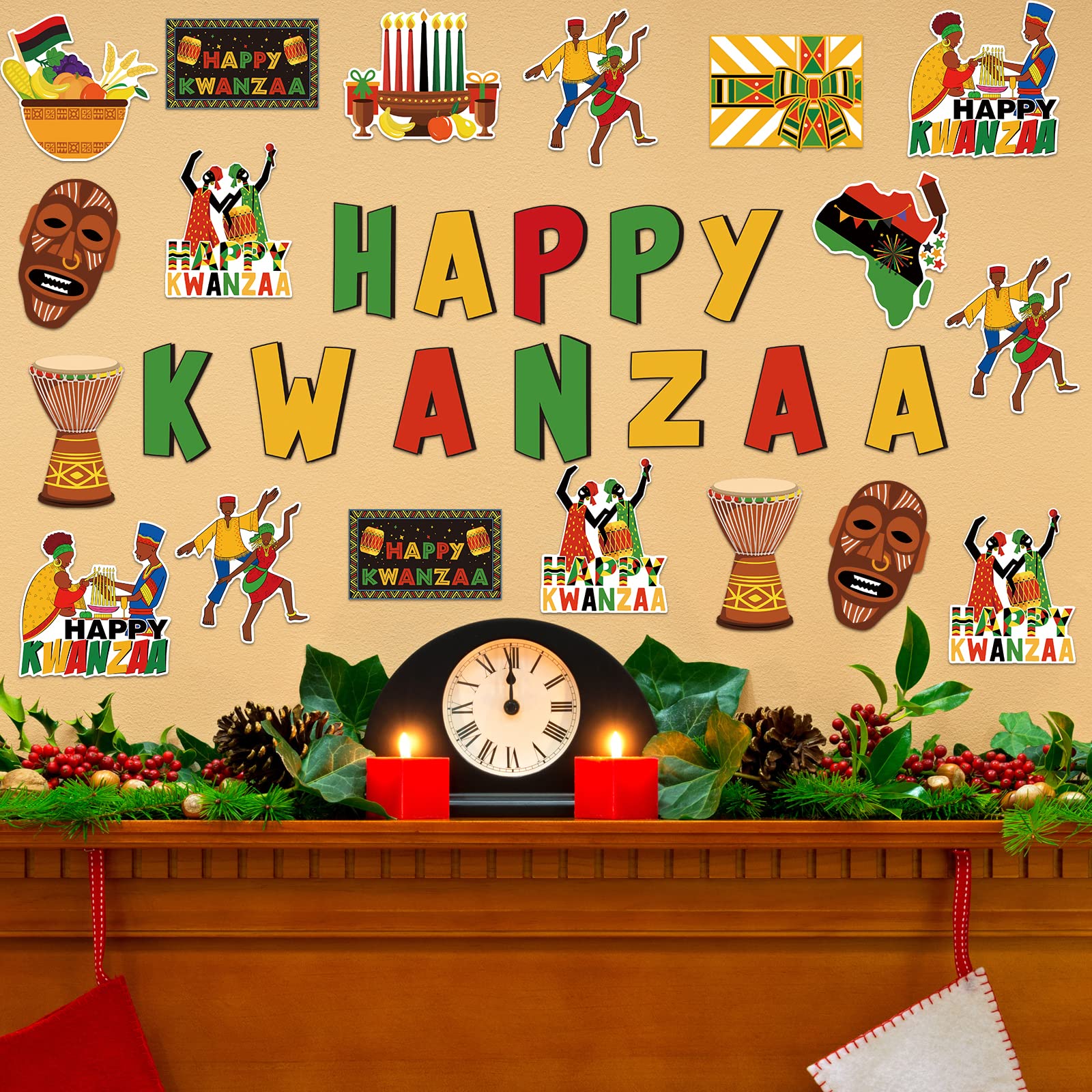 Snapklik.com : 68 Pcs Kwanzaa Classroom Bulletin Border Decoration ...