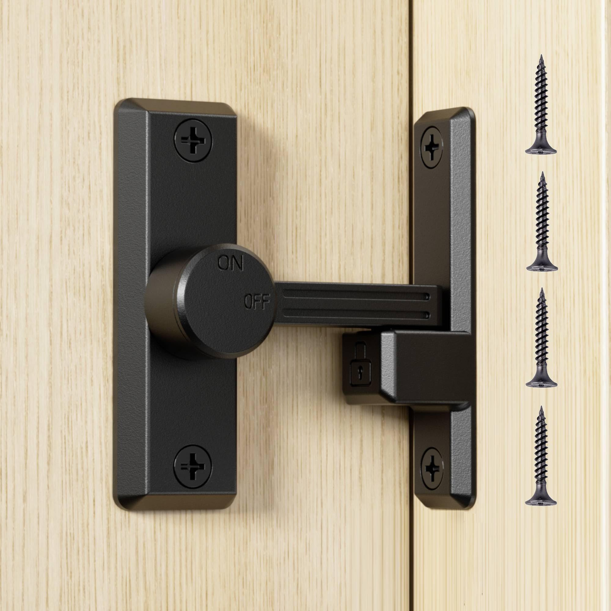 Amazon.com: Barn Door Lock Latch – 90 or 180 Degree Universal Barn Door ...