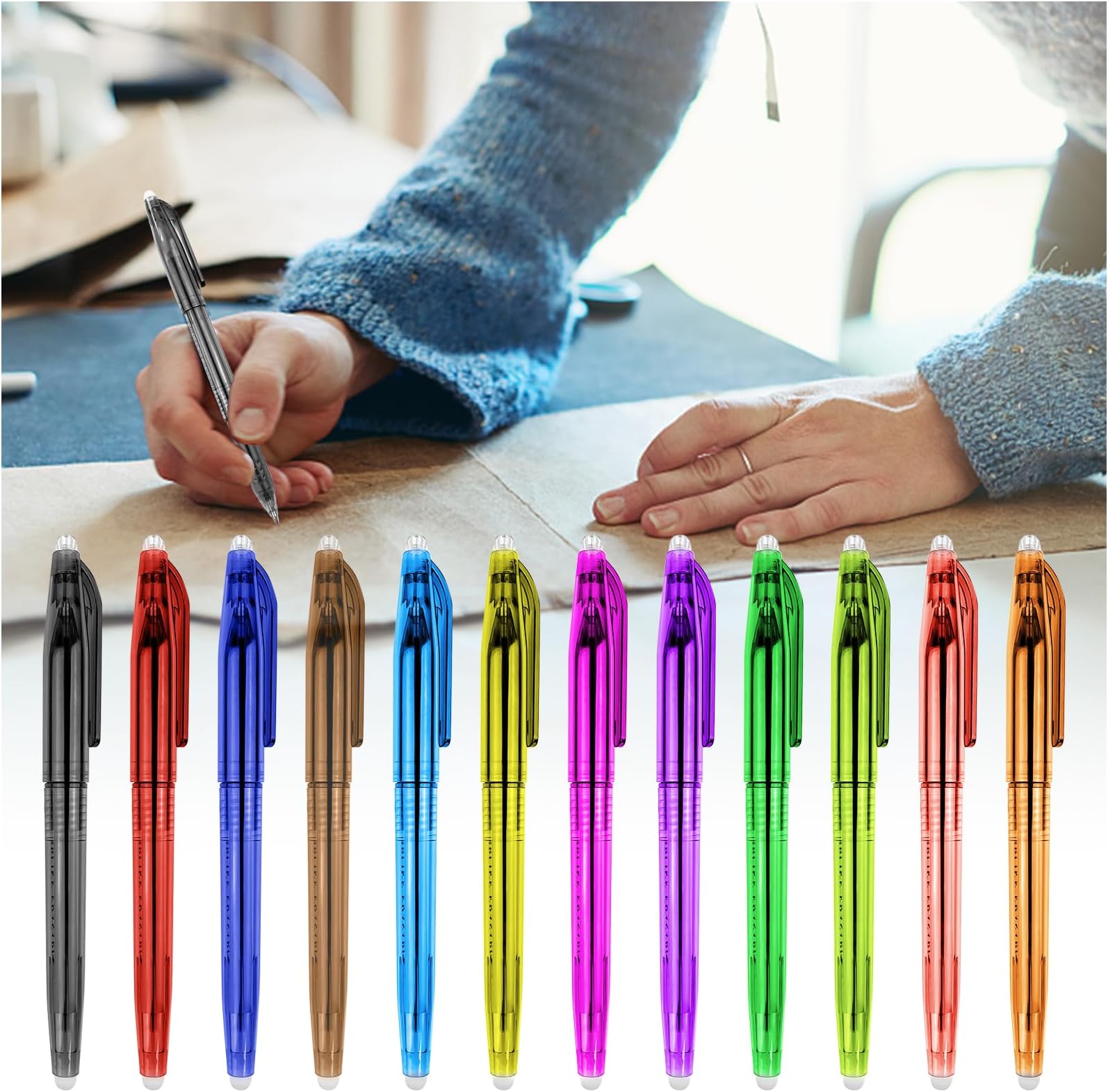 Amazon.com: lyforx 12pcs Heat Erasable Pens for Fabric Fabric Marking ...