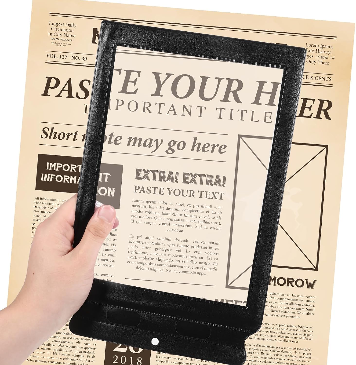 Amazon.com: 3X Full Page Magnifying Glass for Reading, 12.4 x 7.7 Inch ...
