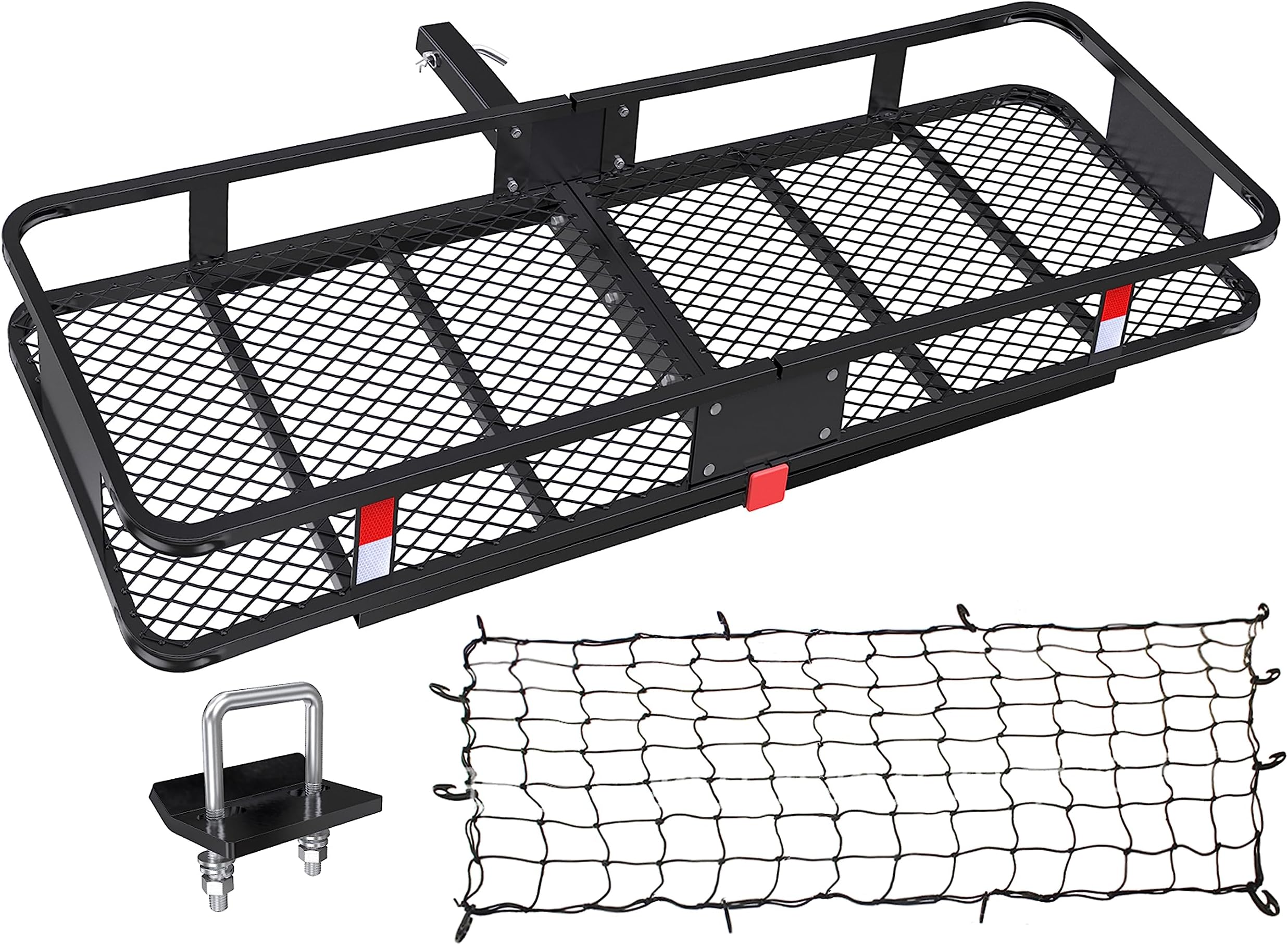 Amazon.com: Ark Motoring Hitch Cargo Carrier, 60 x 24 x 6-Inch, 500 lbs ...
