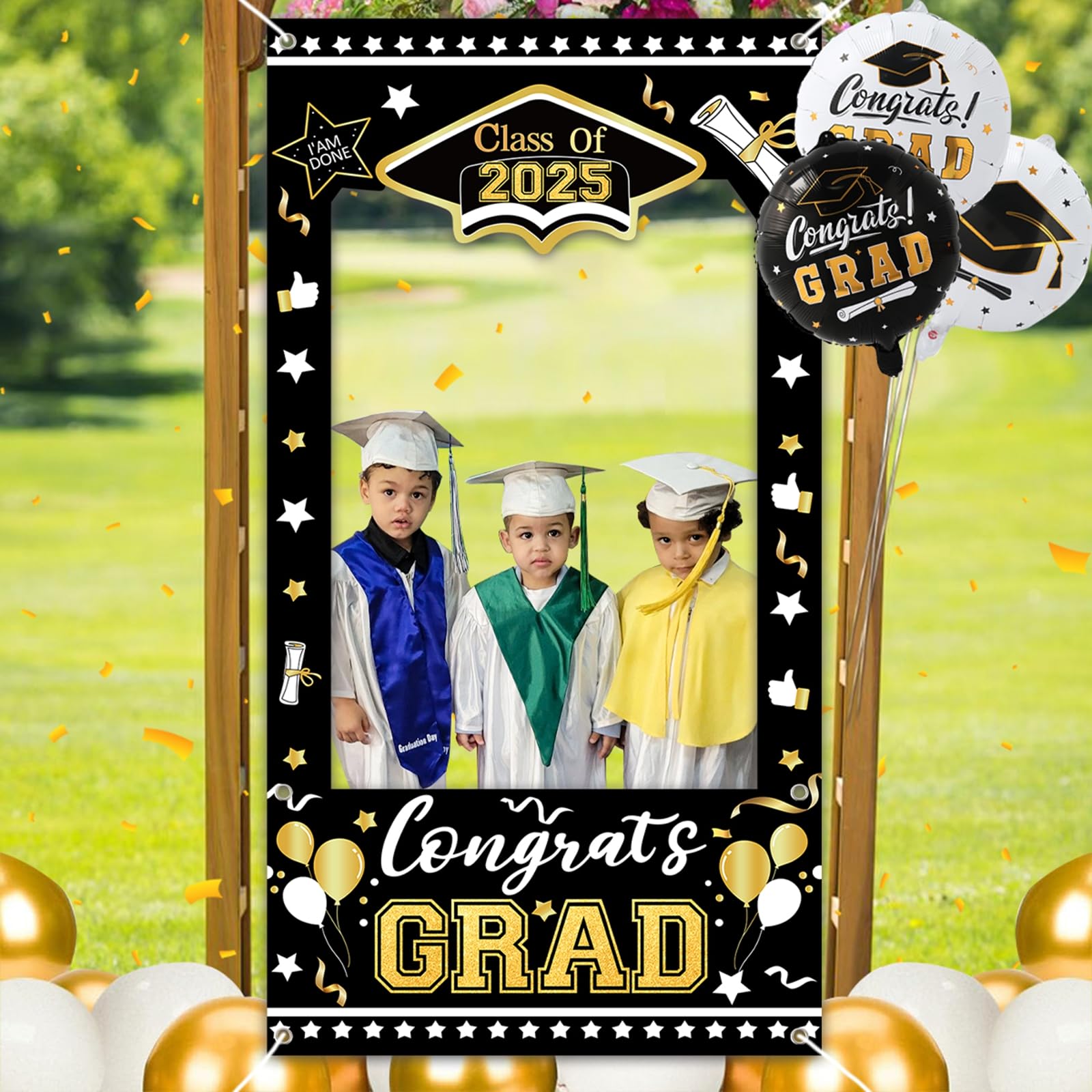 Snapklik.com : Graduation Decorations Class Of 2025 Photo Props, Black ...