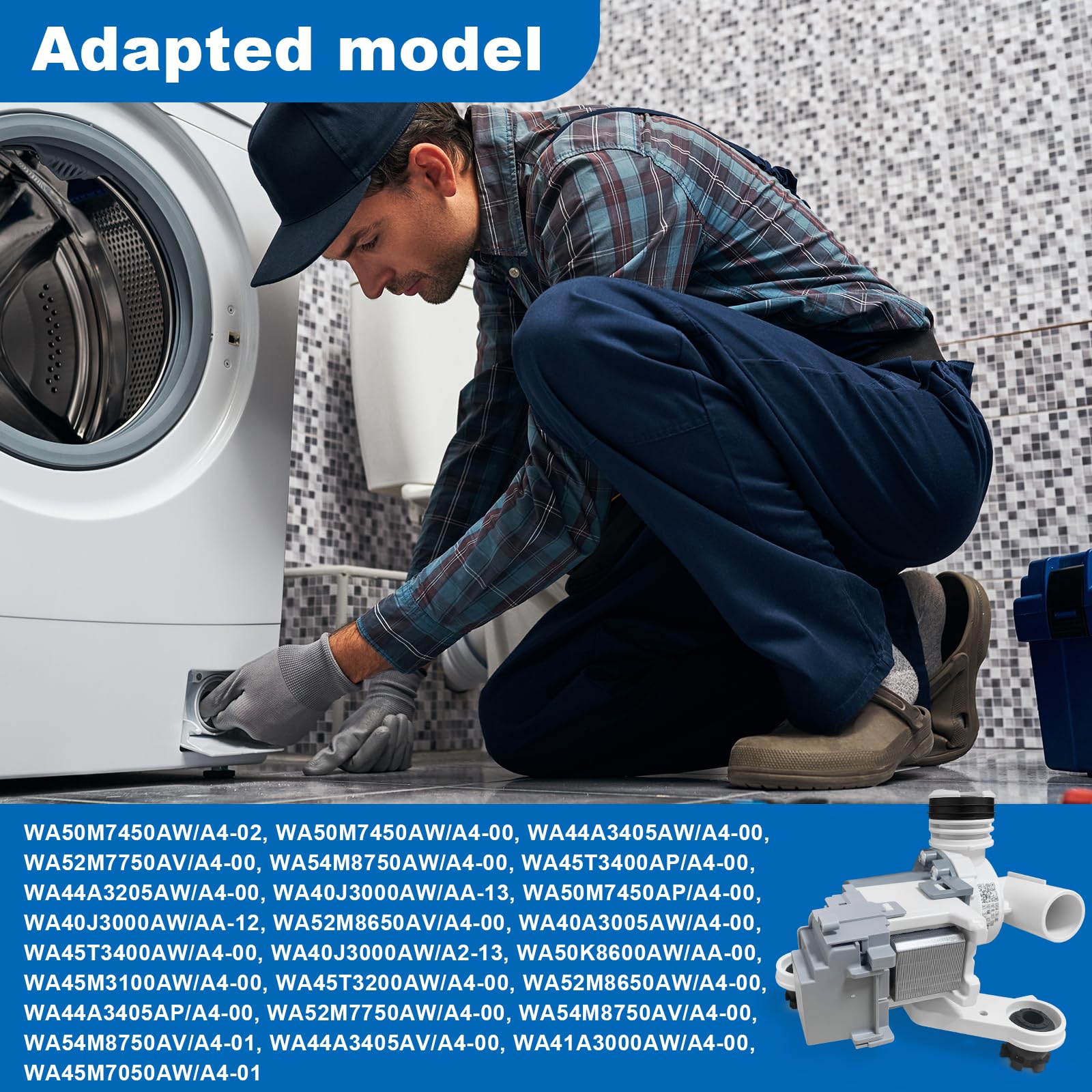 Snapklik.com : Dc97-19289F New Upgraded Washer Drain Pump Assembly,for ...